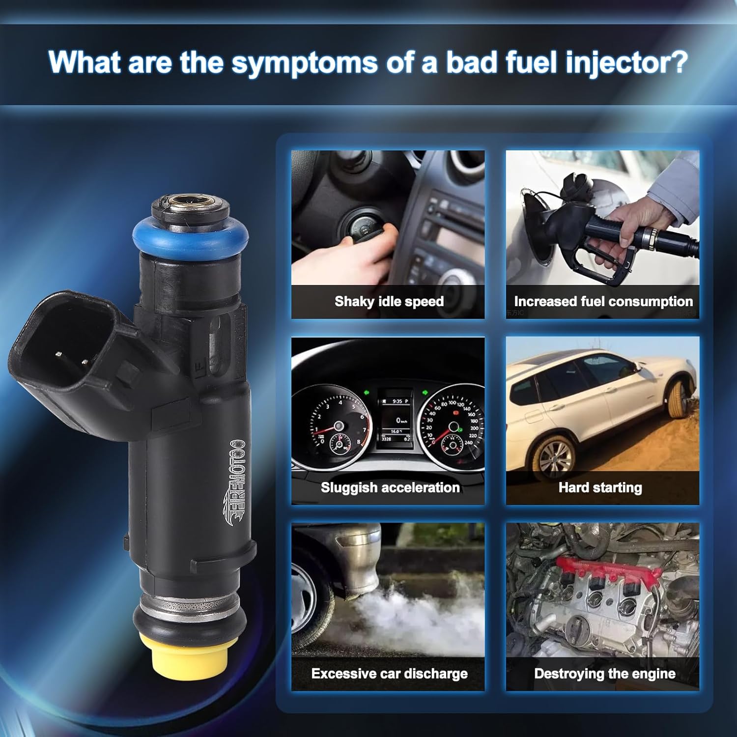 Fuel Injectors set of 8 Compatible with Fuel Injectors Chevy Tahoe ...