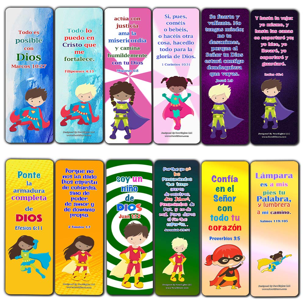 Buy Spanish Religious Bookmarks for Kids - Super Hero (12 Pack ...