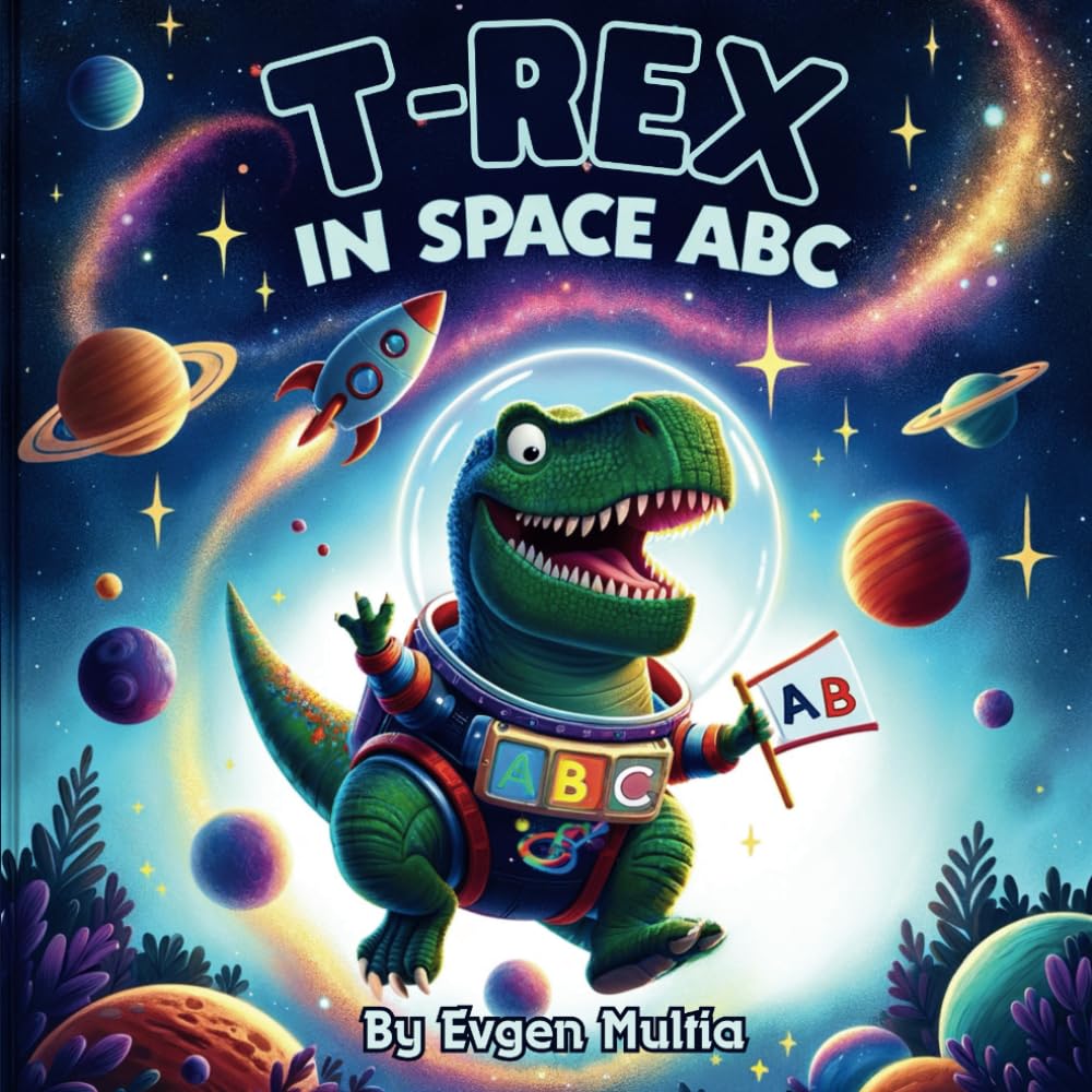 Amazon.com: T-Rex in Space ABC: Cosmic Adventures of Dinosaurs Through ...