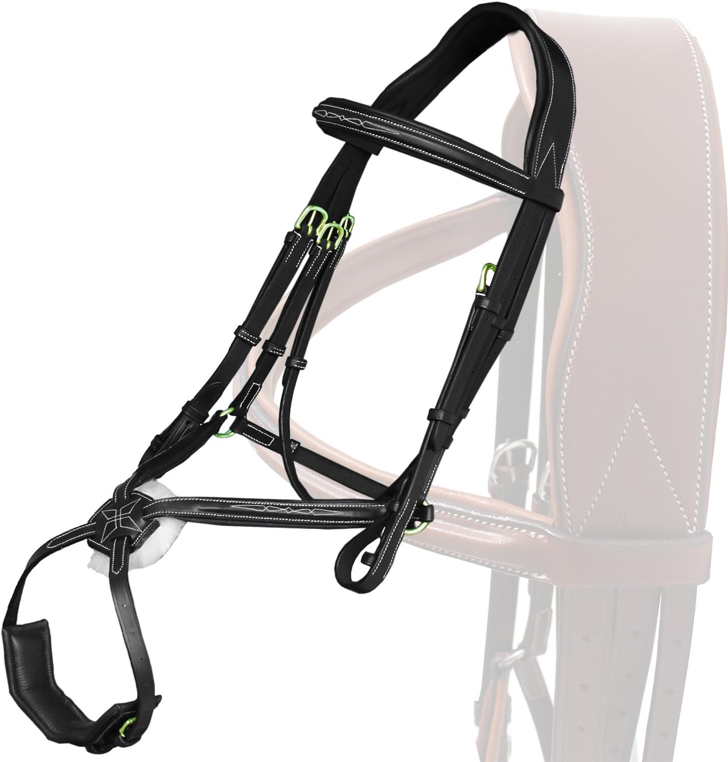 Amazon.com: Exion Figure 8 English Jumping Bridle with Soft Padding ...