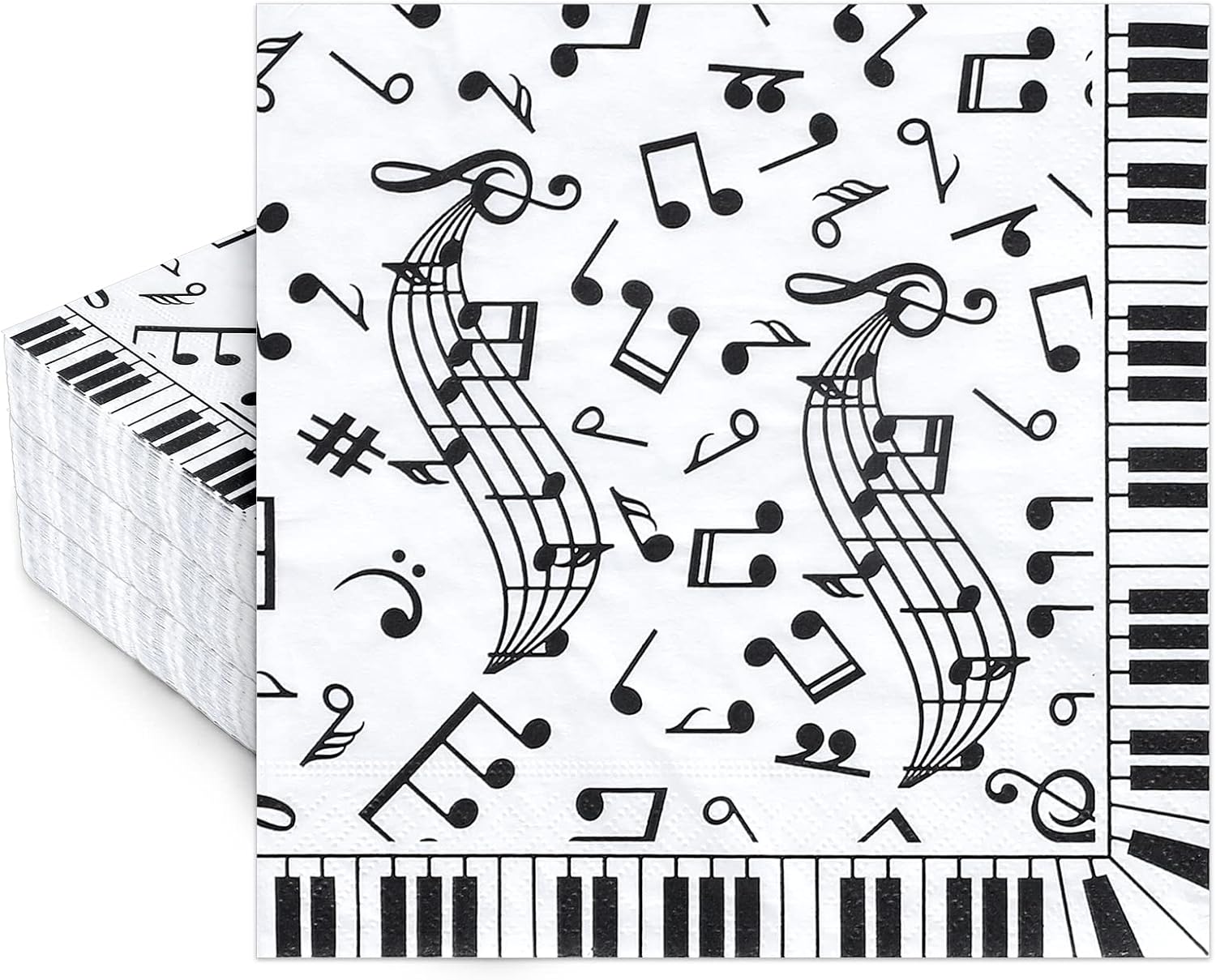 Amazon Whaline Music Notes Paper Napkins 6 5 X 6 5 Inch Musical amazon-whaline-music-notes-paper-napkins-6-5-x-6-5-inch-musical