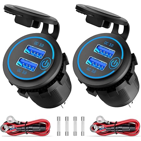 Amazon.com: Dual USB Quick Charge 3.0 Port & PD USB C Car Charger ...