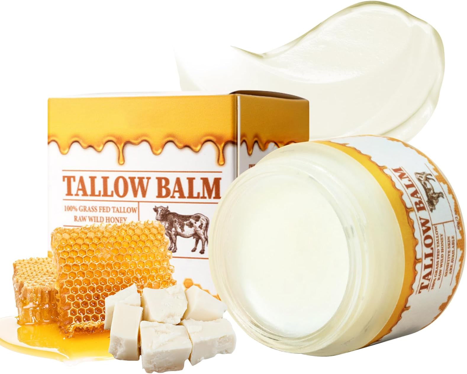 Amazon.com : Beef Tallow Salve – All Natural Grass Fed Beef Tallow ...