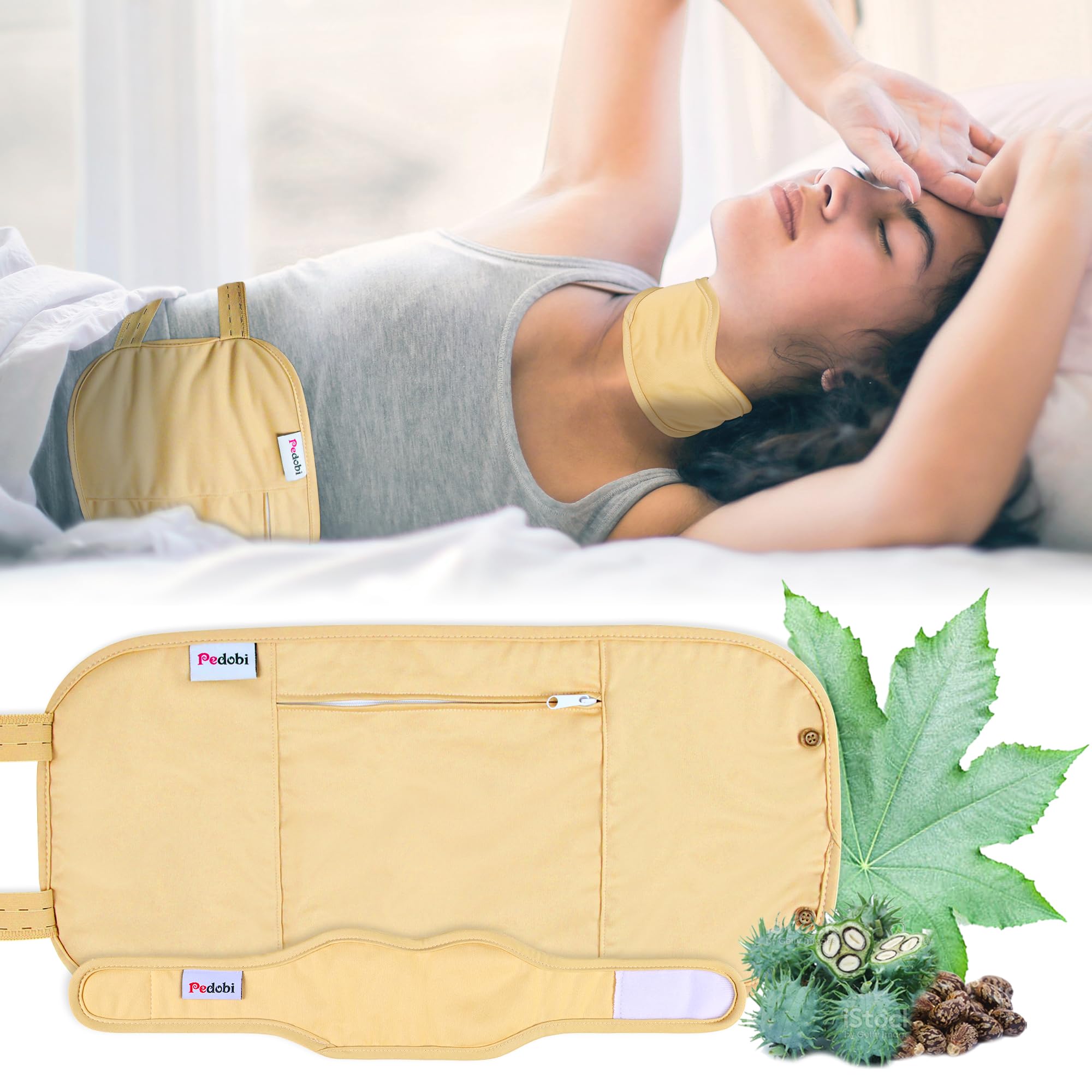 Amazon.com: Pedobi 2 Pack Organic Cotton Castor Oil Pack Wrap for Liver ...