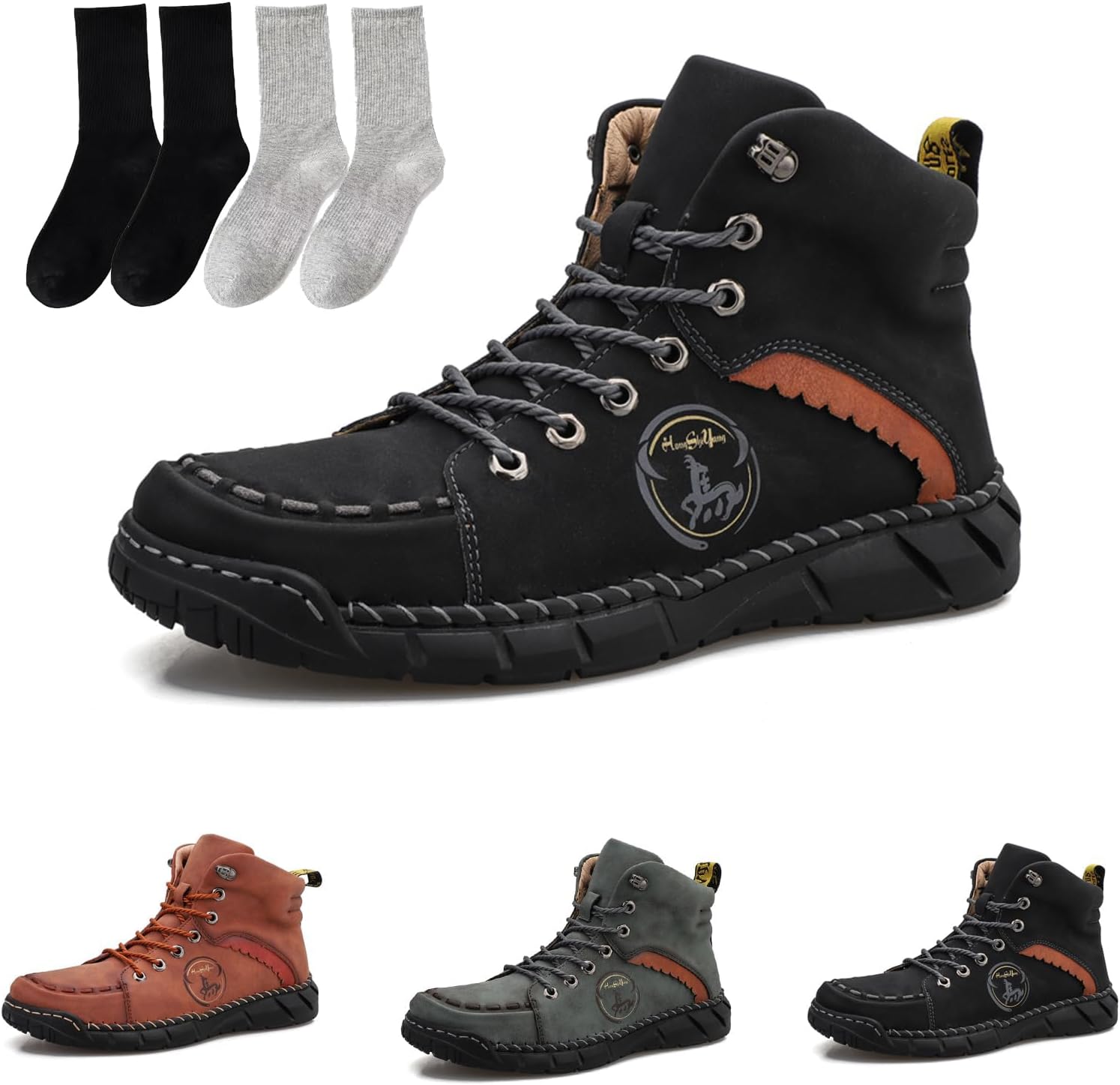 Amazon.com: Vilobel Mens Work Boots, Vilobel Men's Orthopedic Safety ...