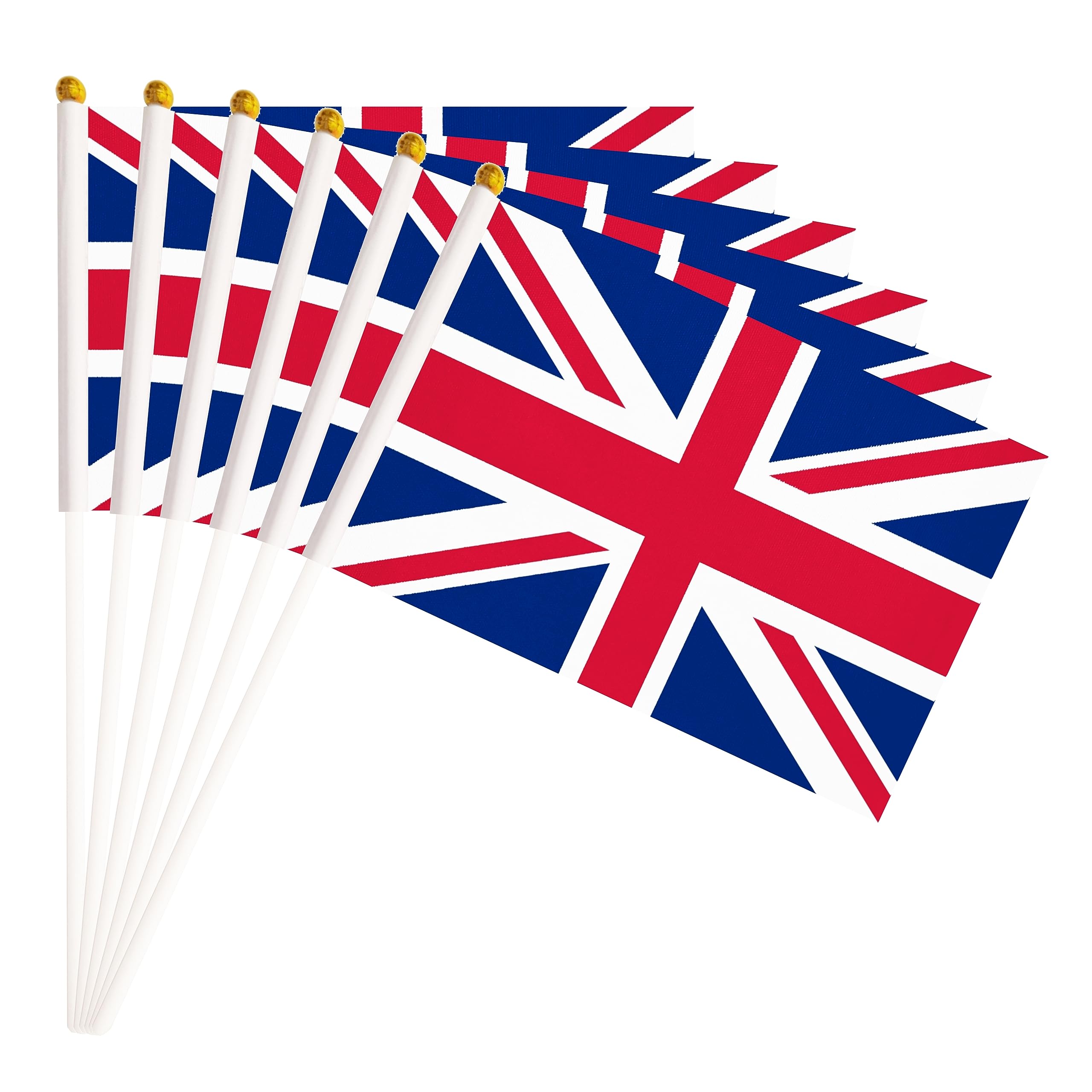 Amazon.com: 25 Pack UK Small Flag, Hand Held United Kingdom Stick Flag ...