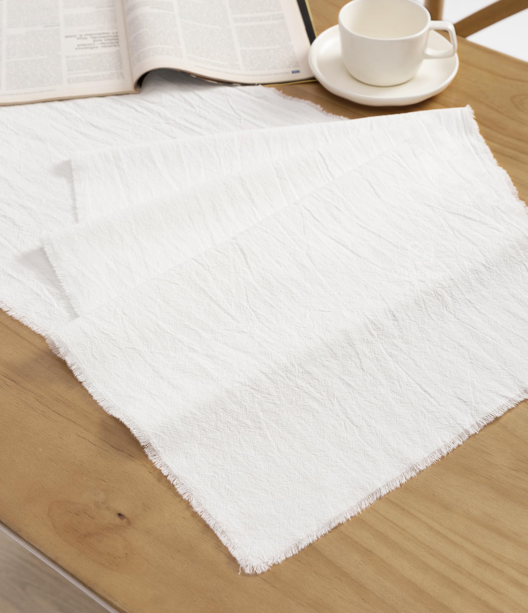Amazon.com: Vitalizart White Cotton Table Runner 14 x 72 Inches Long ...