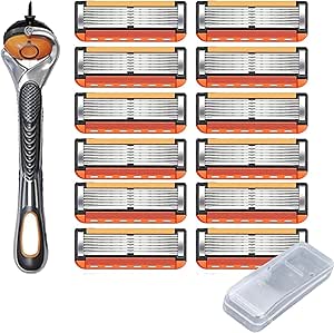48-Piece Men's Razor Blade Replacement Set with Free Handle, Ultra ...