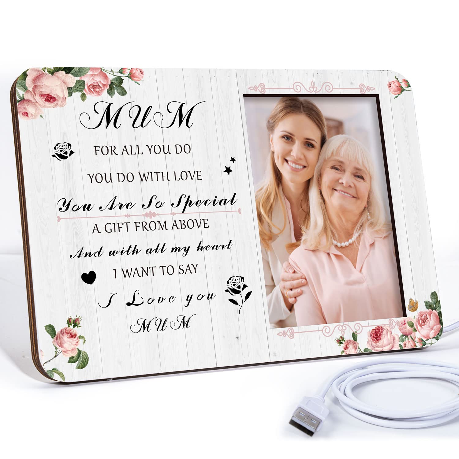 Gifts for Mom-Lighting Picture Frame Mom Gifts, Christmas Thanksgiving ...