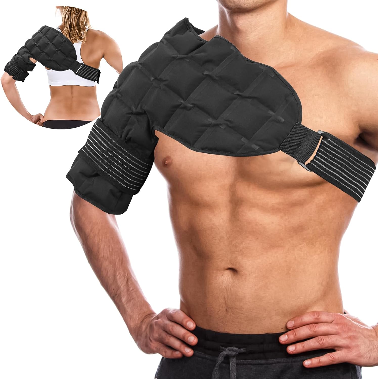 Amazon.com: Shoulder Ice Pack Wrap for Men and Women Adjustable Left or ...
