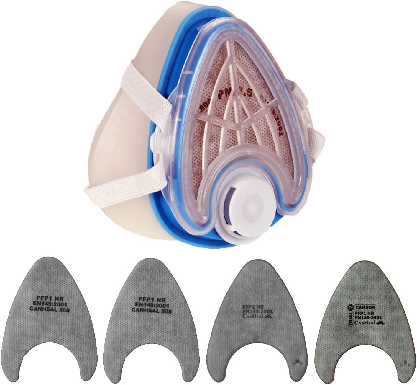 CANHEAL Dust Mask Washable and Reusable Any Color + 4 Active Carbon ...