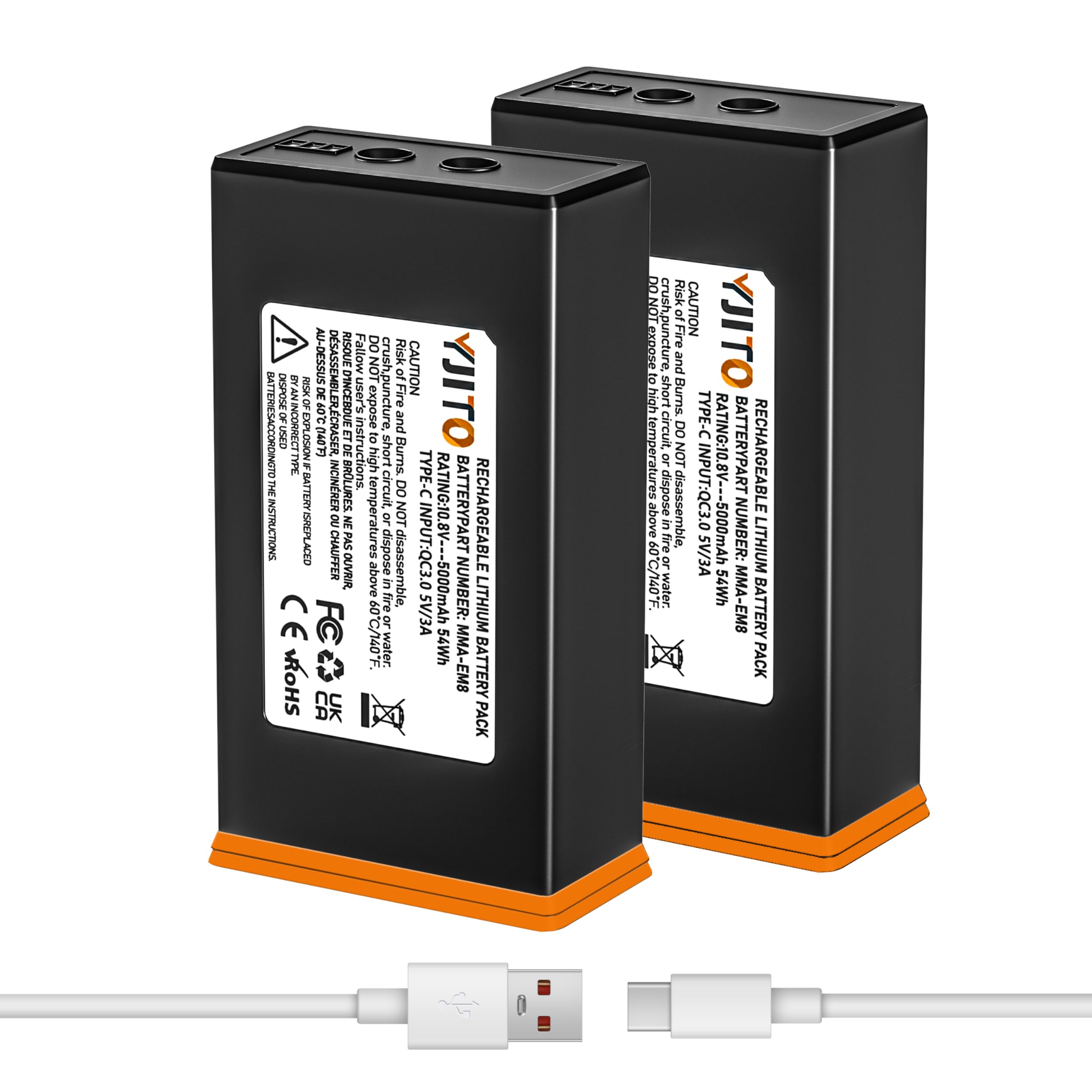Amazon.com: YJITO 2 Pack Upgrade 5000mAh Power Mag Plus Rechargeable ...