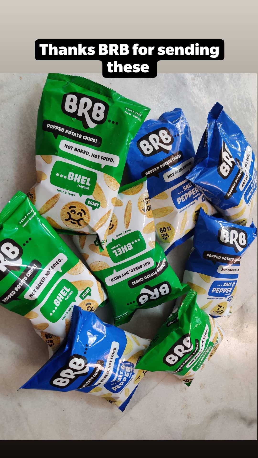 BRB Popped Potato Chips | Not Baked, Not Fried | 2 Flavours | 8 Packs X ...