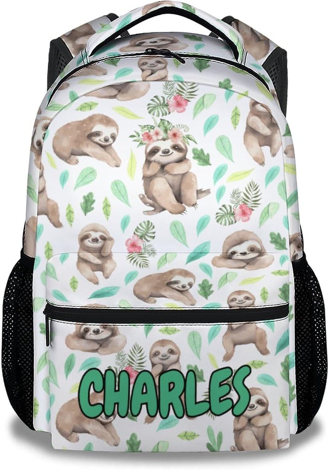 Amazon.com | Mercuryelf Personalized Sloth Backpack for Girls Boys, 16 ...