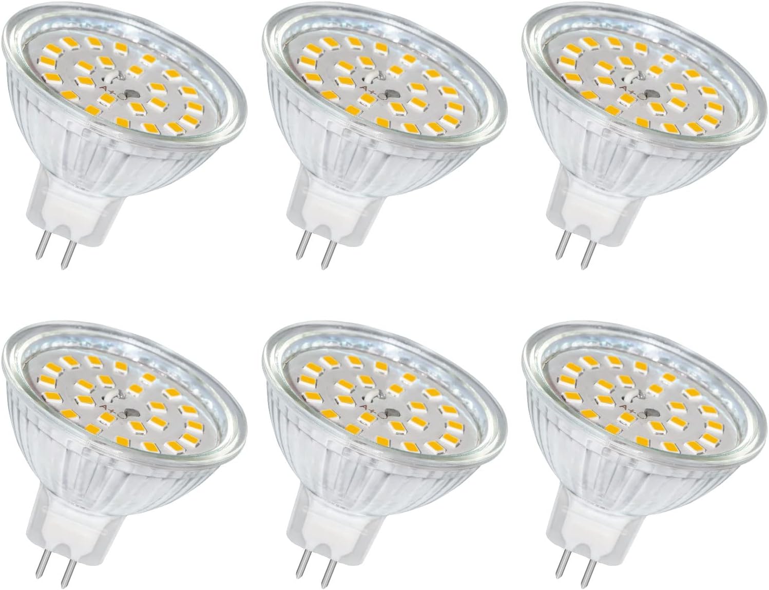 SCNNC MR16 GU5.3 LED Light Bulb 12V 5W Warm White 3000K, 500LM Non ...