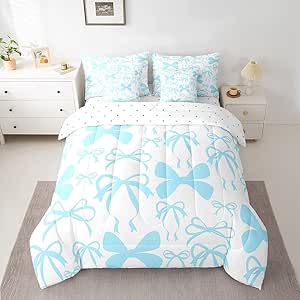 Amazon.com: Feelyou Bow Bedding Set for All Season Boys Girls Twin Size ...