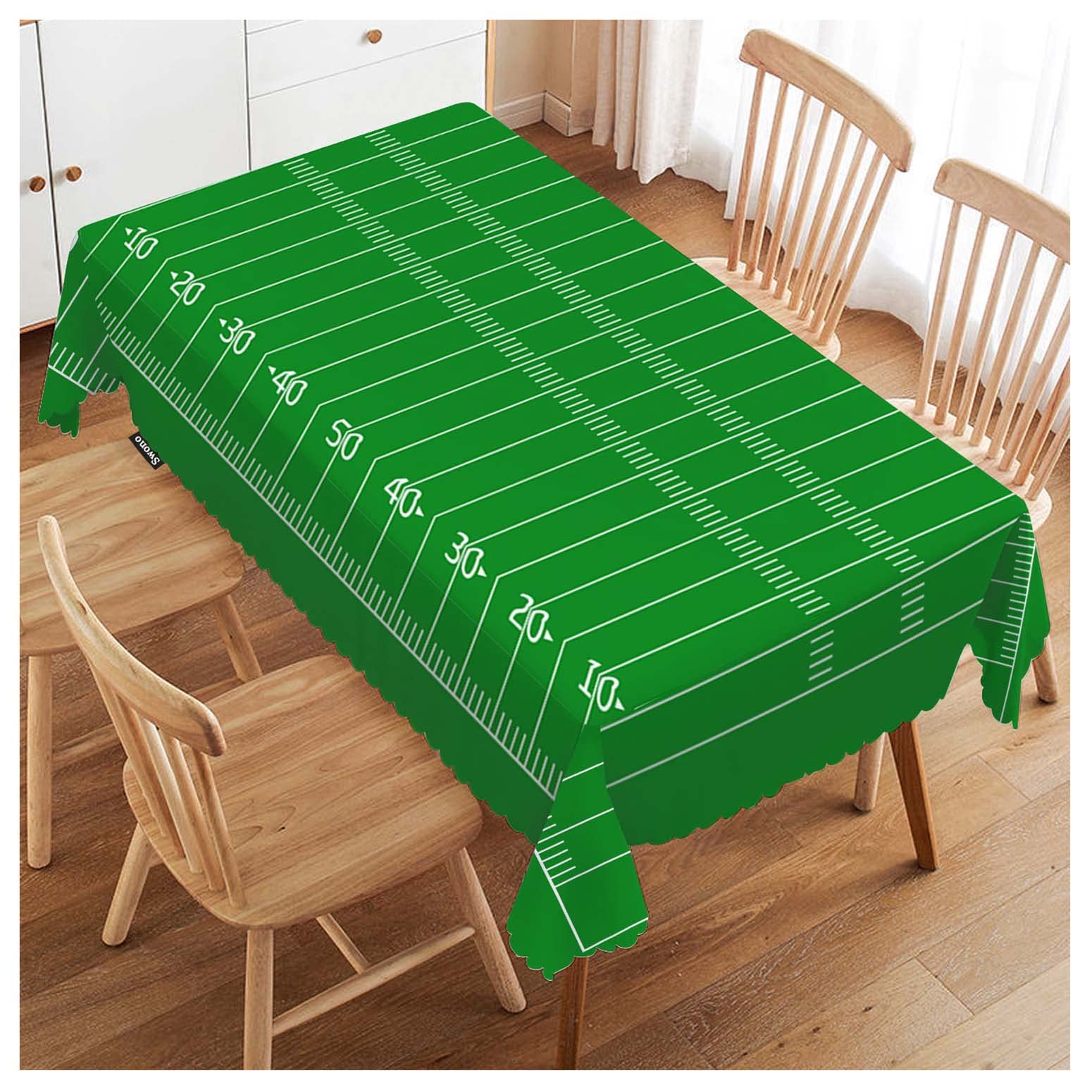 Amazon.com: Swono American Football Field Tablecloth Green Lawn Sport ...