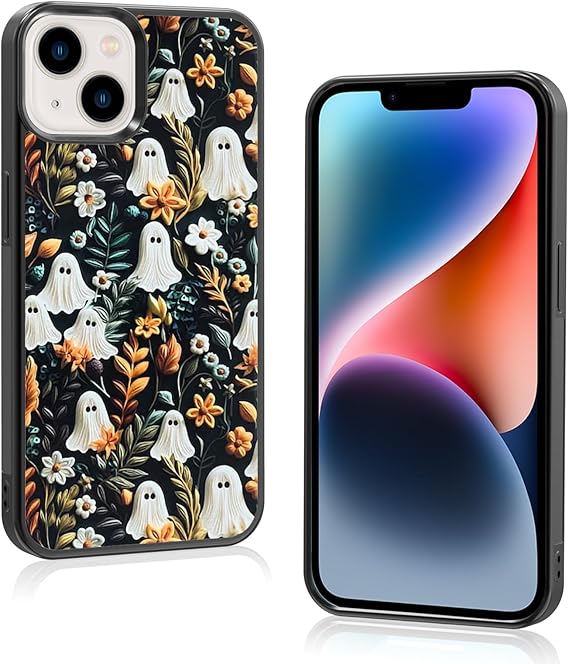 Amazon.com: Onemiliayears Cute Small Spooky Halloween Ghost Phone Case ...