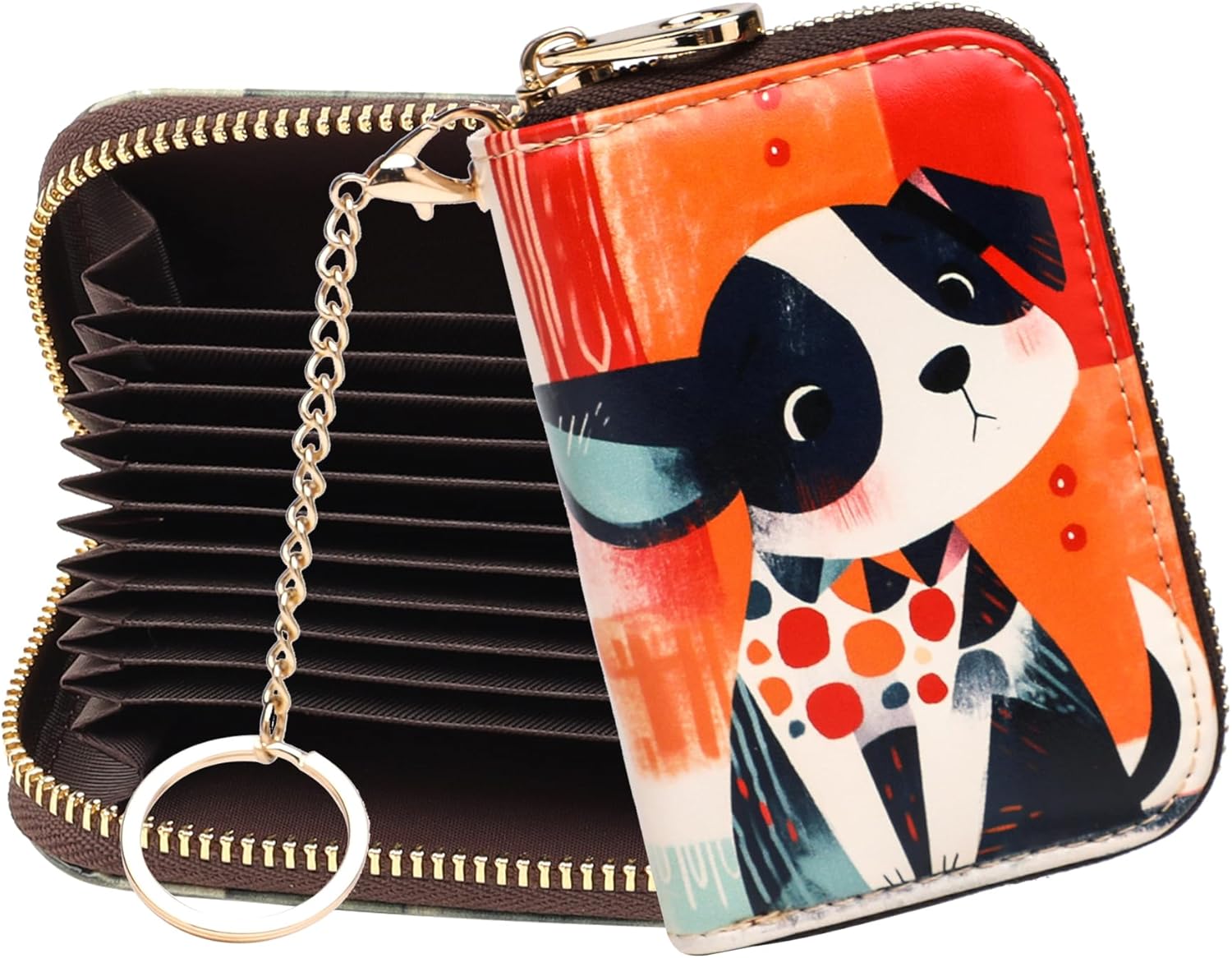 Amazon.com: ANFUMAN RFID Credit Card Holder Wallets for Women Leather ...