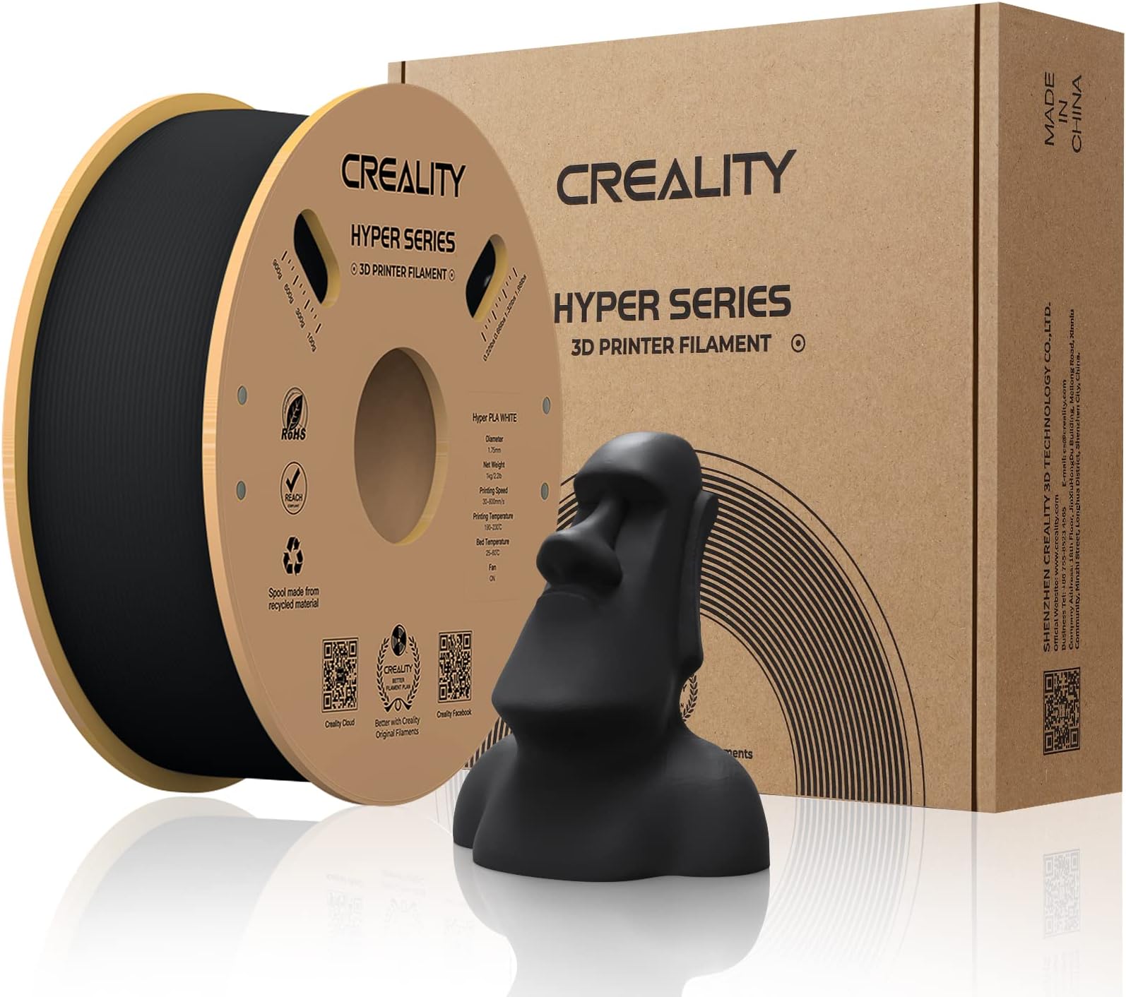 Creality Official 3D Printer Filament, Hyper PLA High Speed Filament, 1 ...