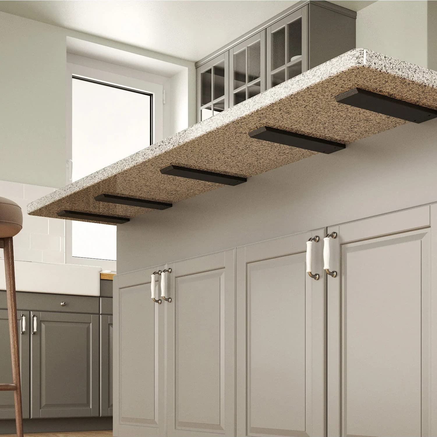 Snapklik.com : Countertop Support Bracket 2 Pack Heavy Duty Granite ...