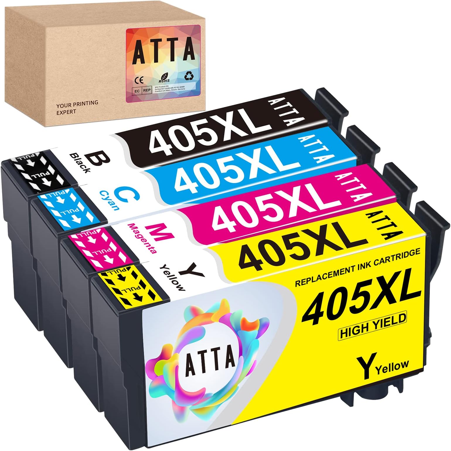 ATTA 405XL Ink Cartridges for Epson 405XL 405 Ink Cartridges Multipack ...