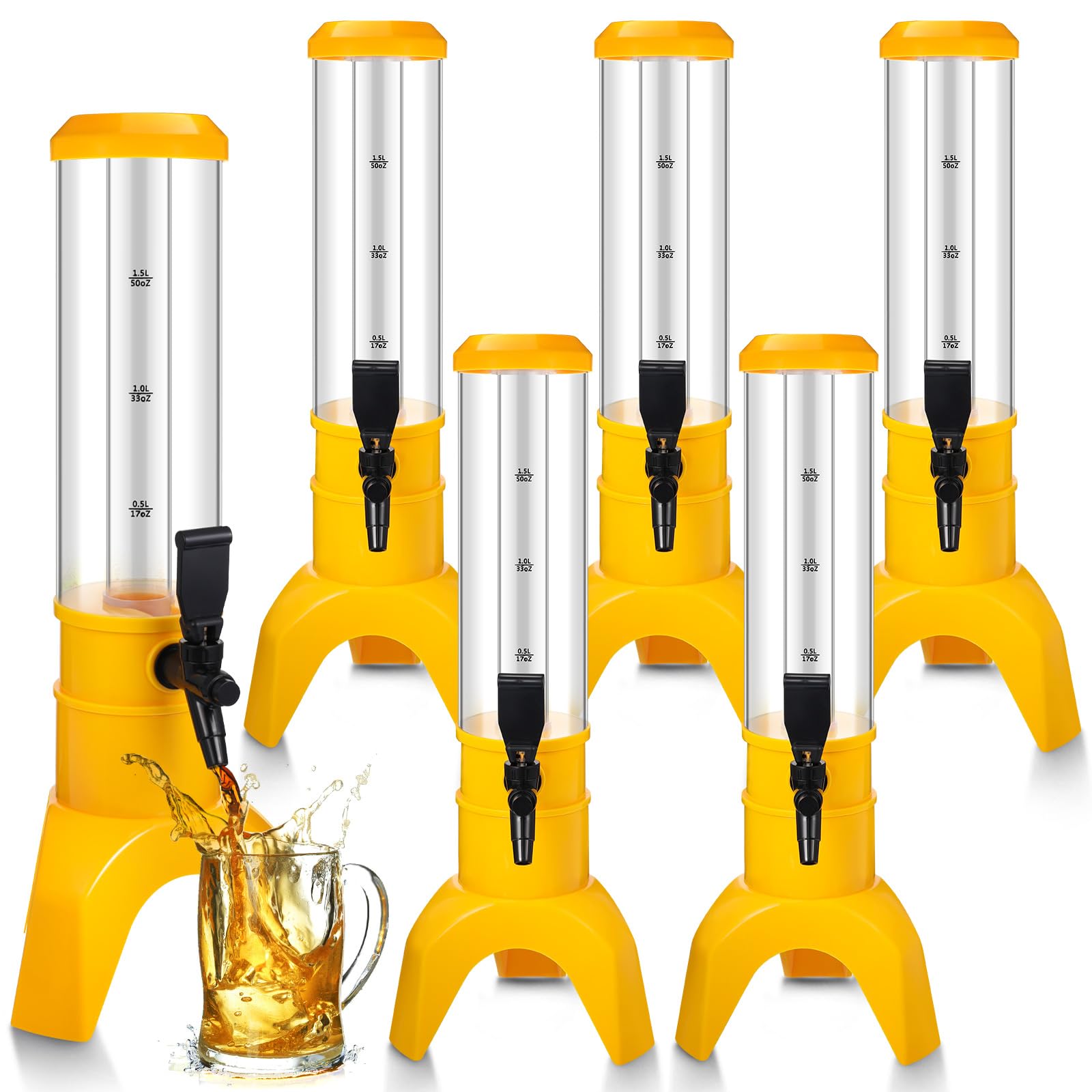 Amazon.com | Domensi 6 Pcs Drink Tower Dispenser Mimosa Tower with Ice ...