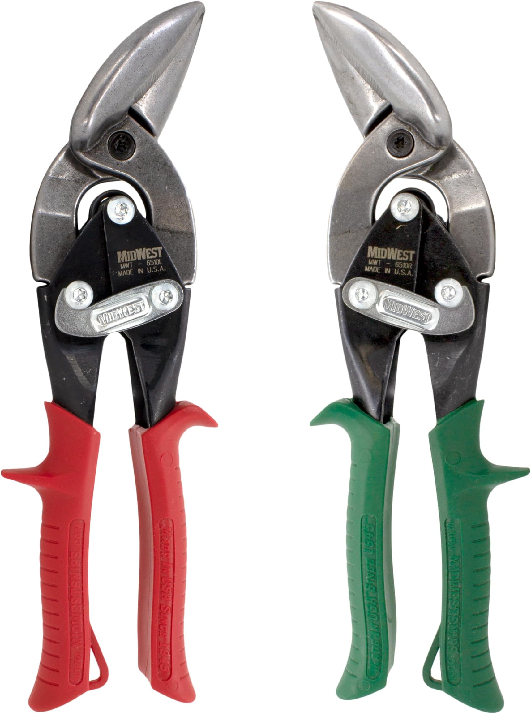 MidWest Tool Aviation Snip Set - Left and Right Cut Offset Tin Cutting ...