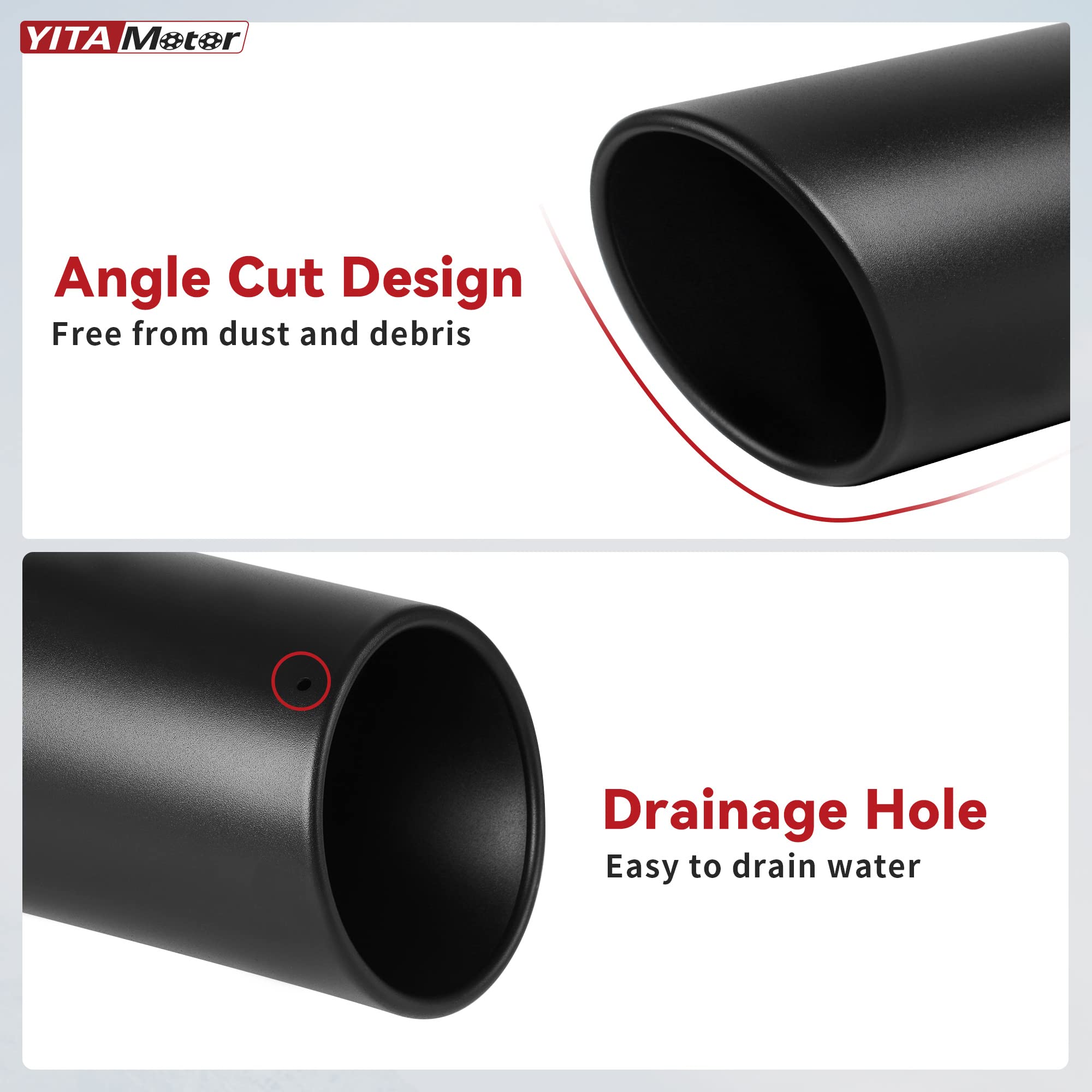Snapklik.com : 4 Inch Diesel Exhaust Tip, 4" Inlet 5" Outlet 12" Long ...