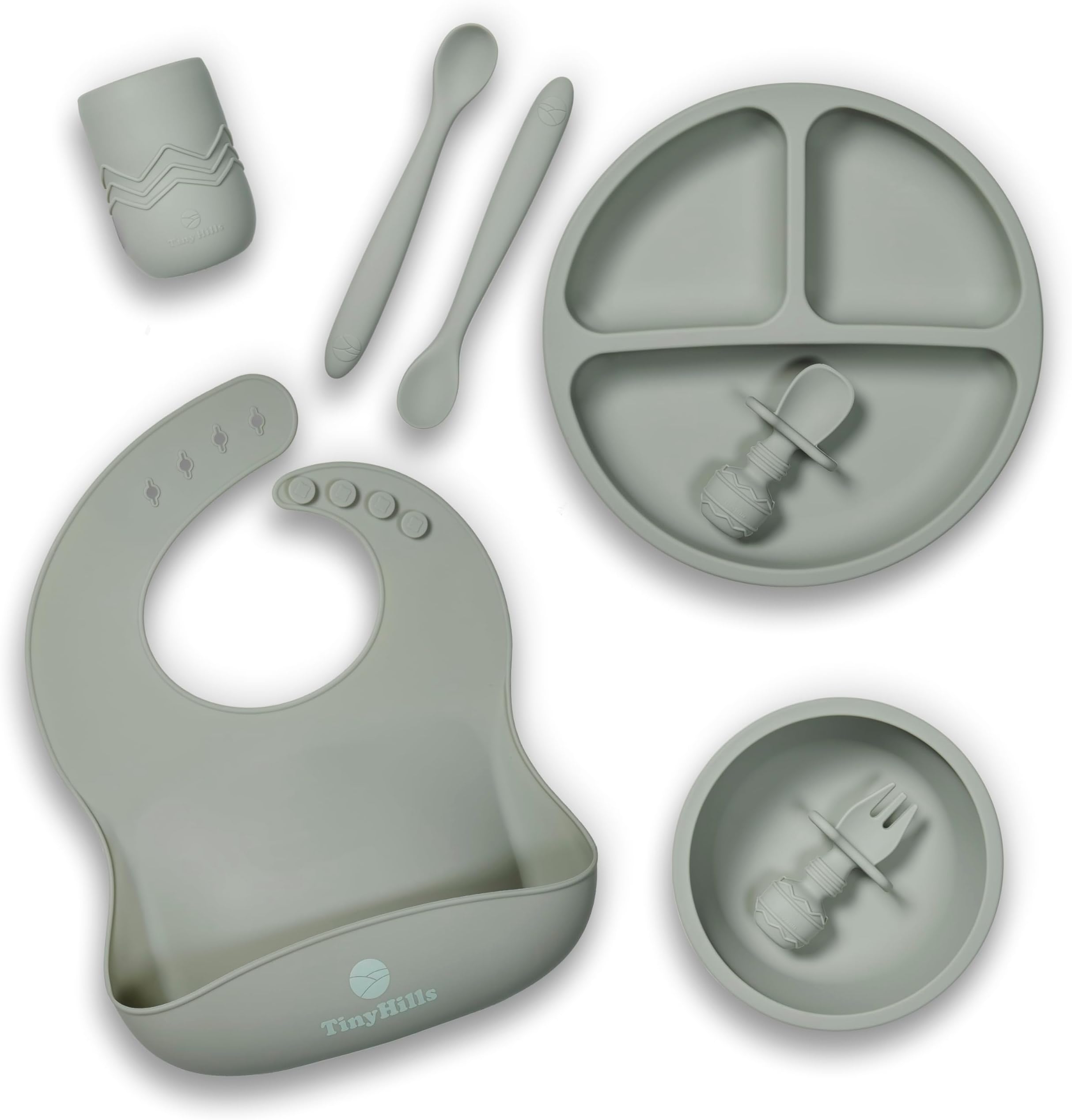 Amazon.com : SAMiGO Silicone Baby Feeding Set, Baby Led Weaning ...