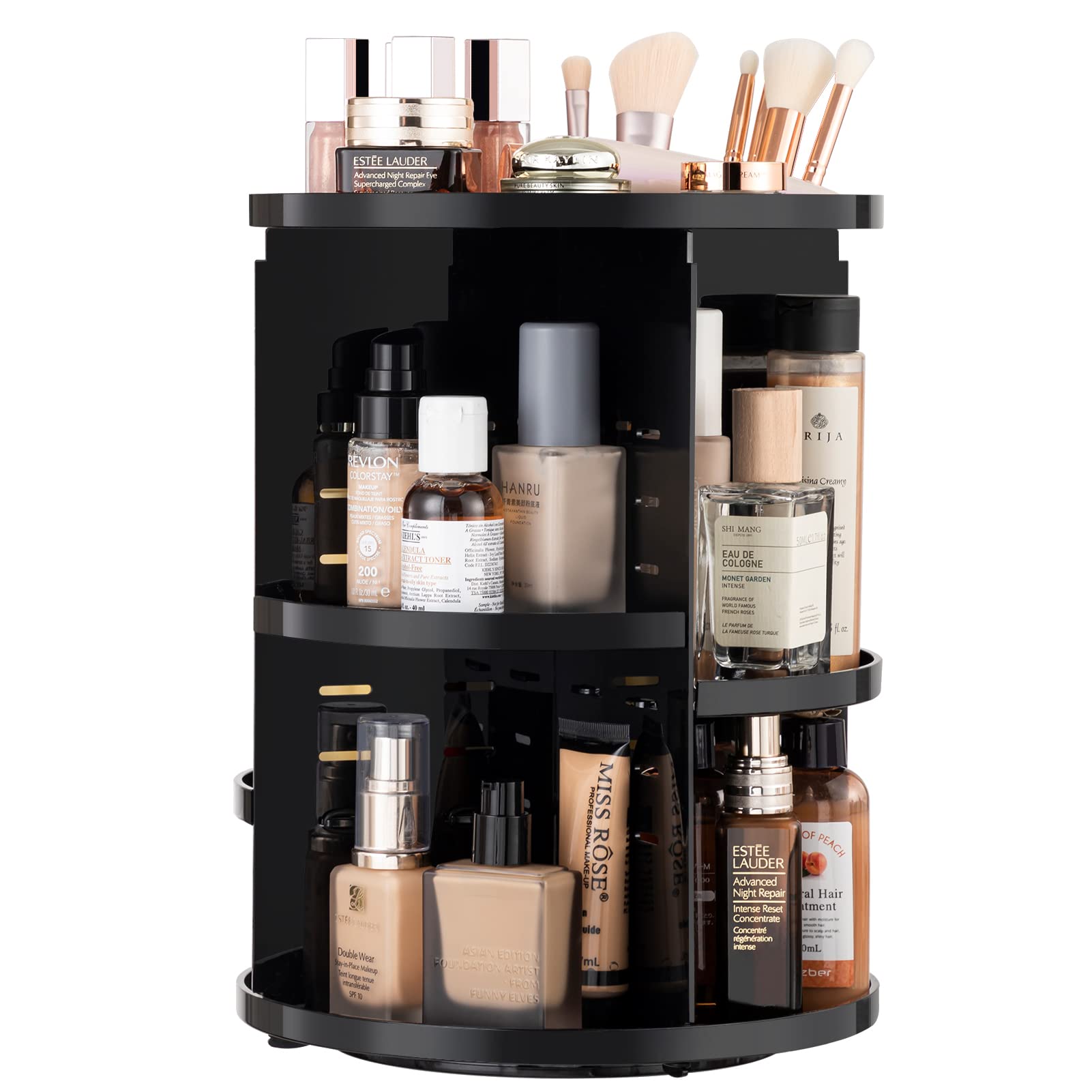 Amazon.com: Vorey 360 Rotating Makeup Organizer, Large Capacity DIY ...