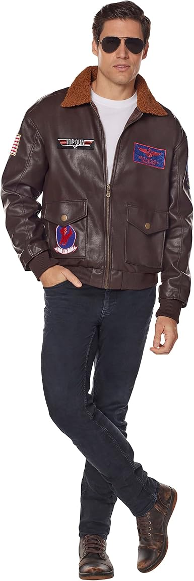 Amazon.com: Spirit Halloween Top Gun Maverick Adult Bomber Jacket ...