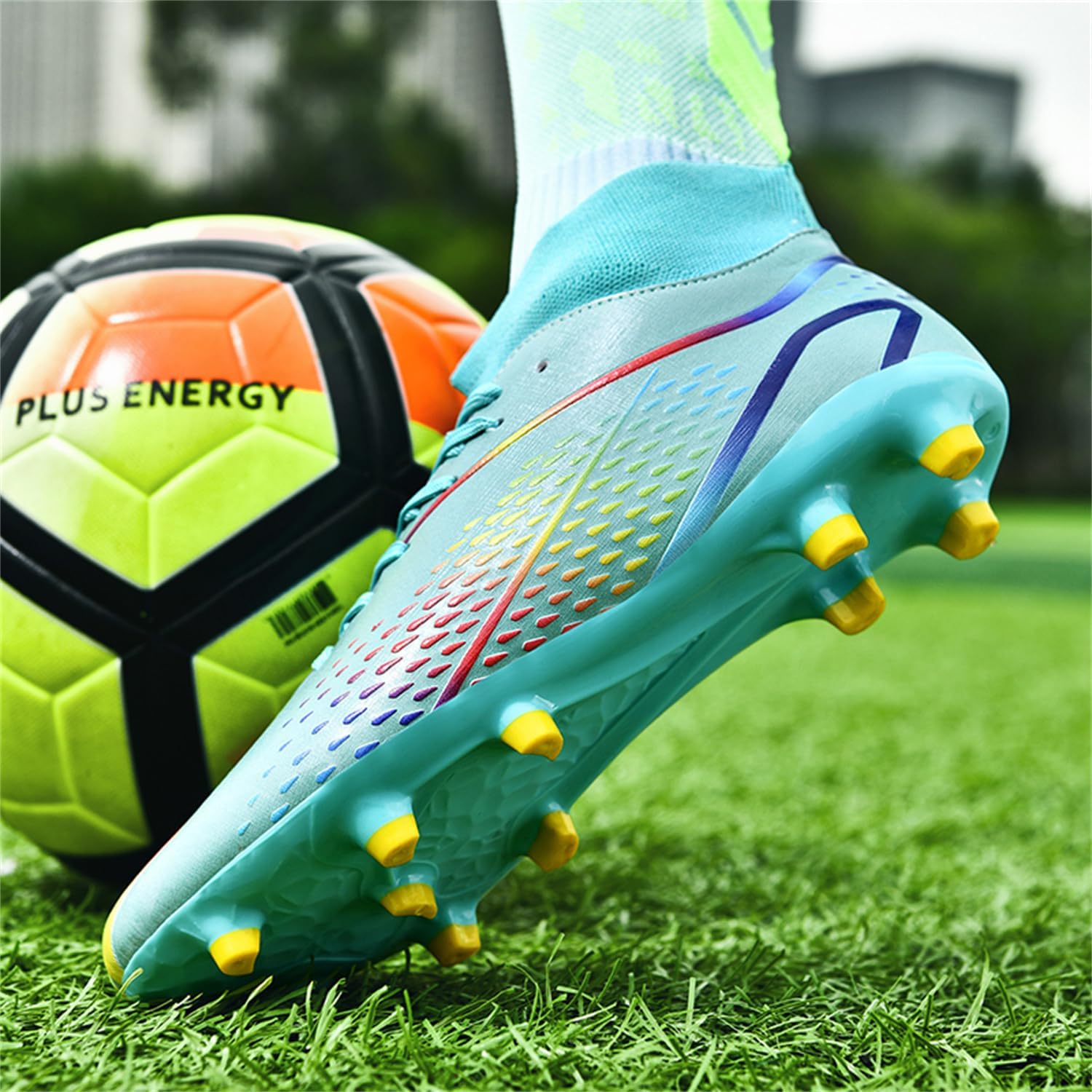 NANOXUEW Men's and Women's Unisex High Top Football Boots Professional ...