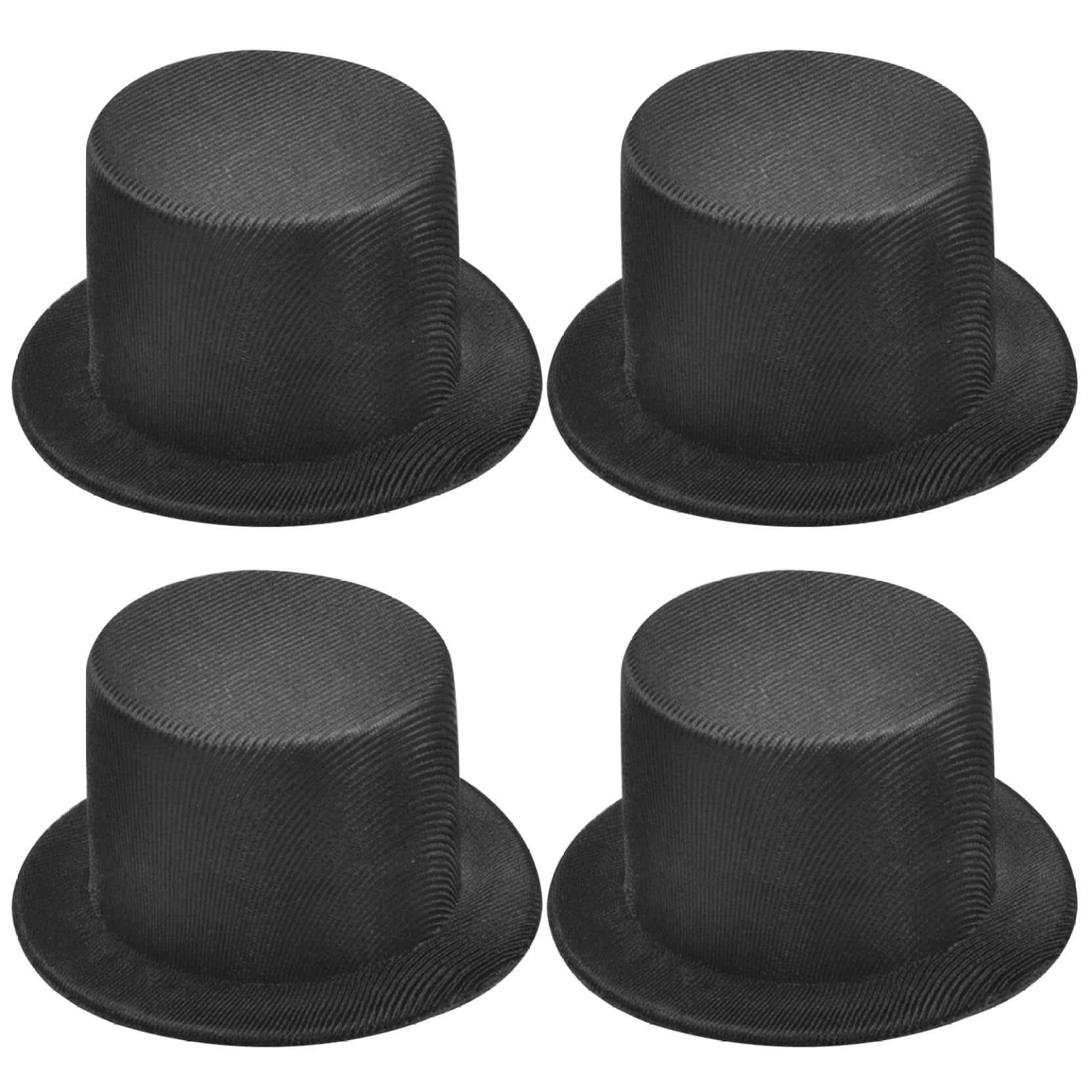 Porgeel Snowman Hats for Crafts 4PCS Black Mini Top Hats Miniature Top ...