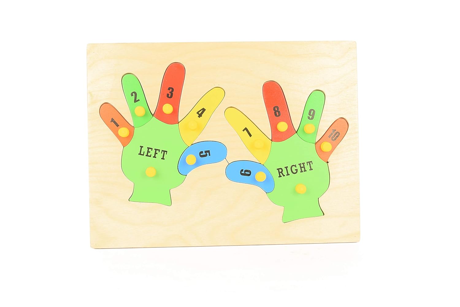 Buy Dreamzberry Wooden Puzzles for Kids | Educational Chunky Hand 1-10 ...