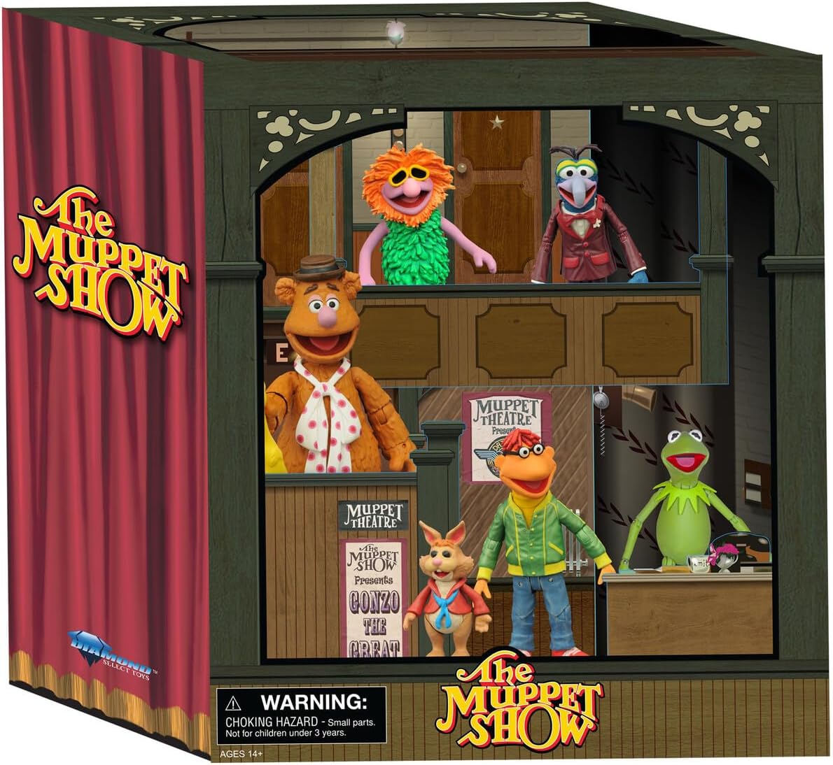Diamond Select Toys Muppets Backstage Theater Action Figure Set