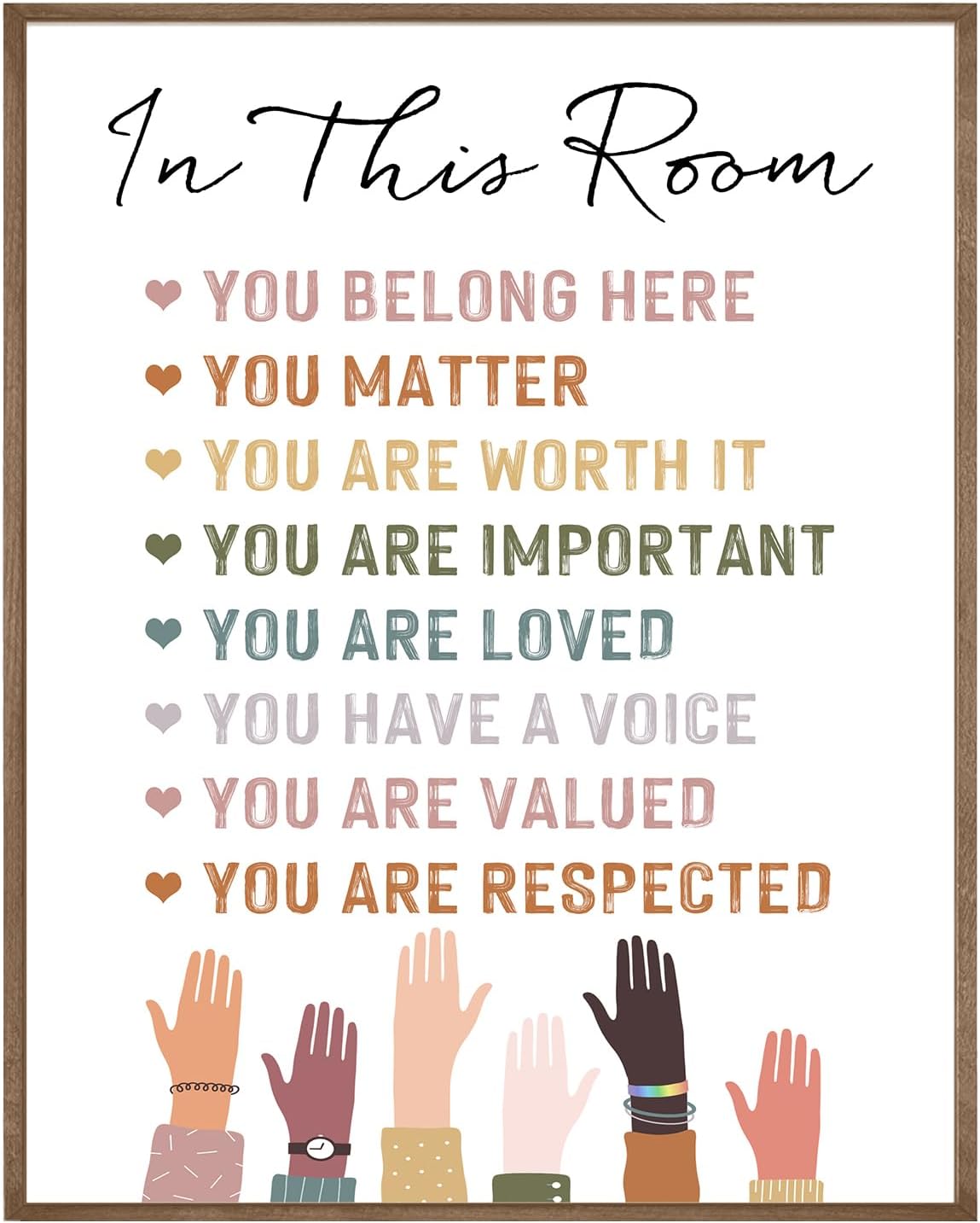 Amazon.com: KEUSPI Diversity Posters for Classroom, in This Room You ...