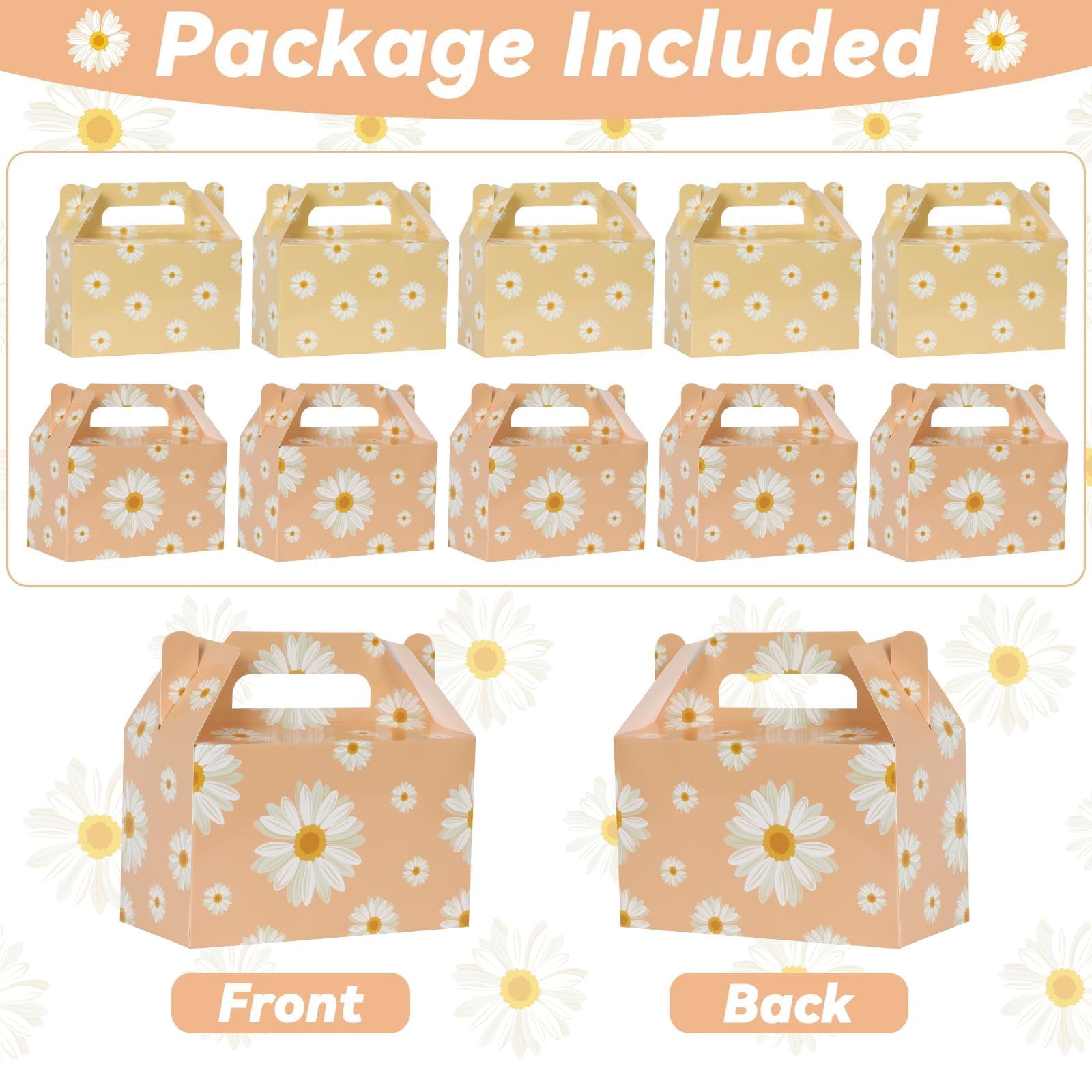 Snapklik.com : 12 Pcs Daisy Flower Treat Boxes Party Supplies Hippie ...