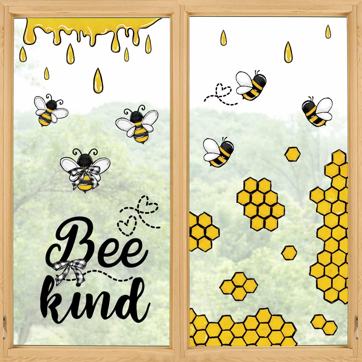 Amazon.com: Horaldaily 40 PCS Spring Summer Window Cling Sticker, Bee ...