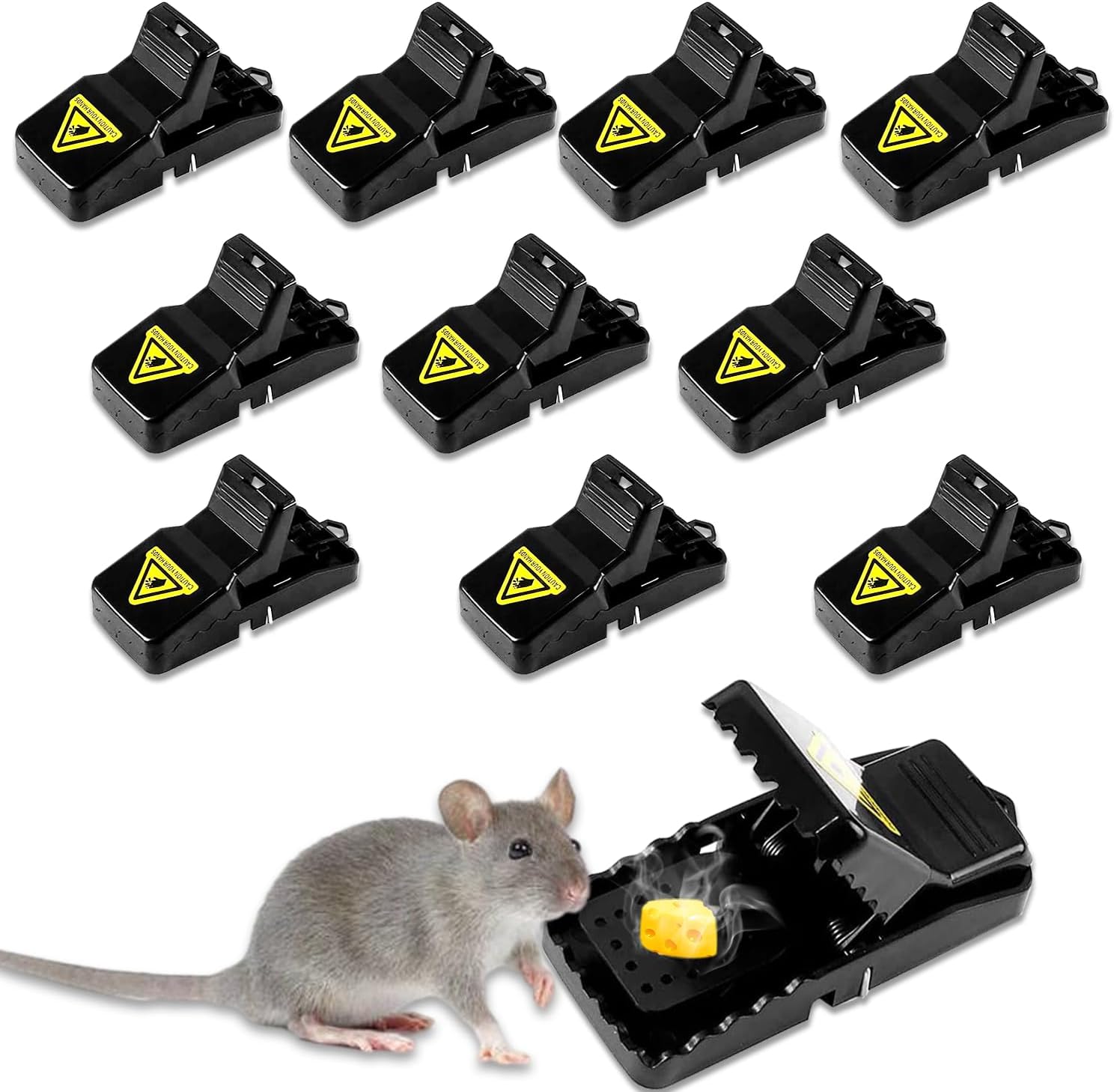 10 Clips de Piege a Rat Réutilisables, Hygiénique Efficace avec ...