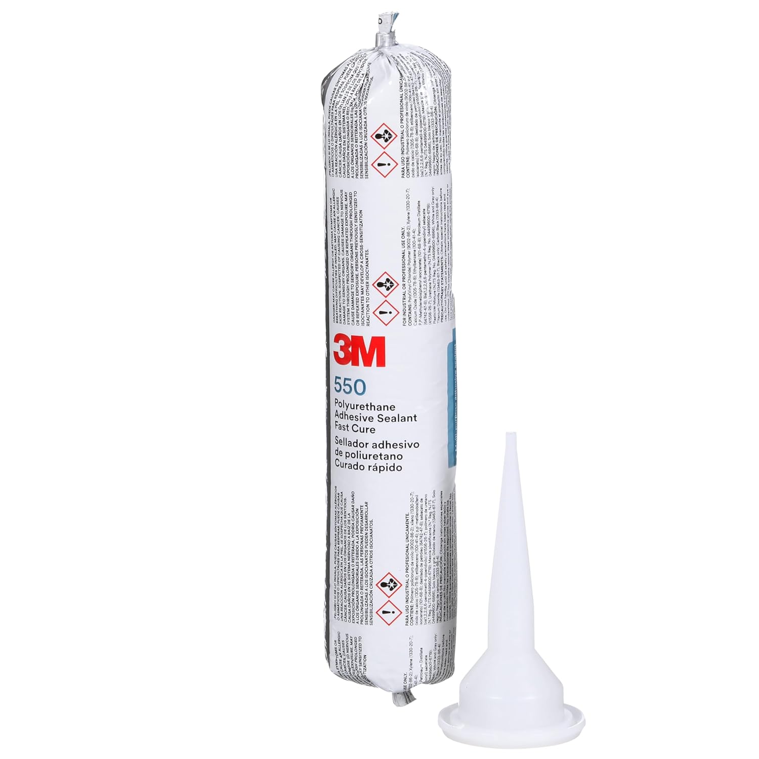 3M Polyurethane Adhesive Sealant 550FC Fast Cure, White, 400 mL Sausage ...