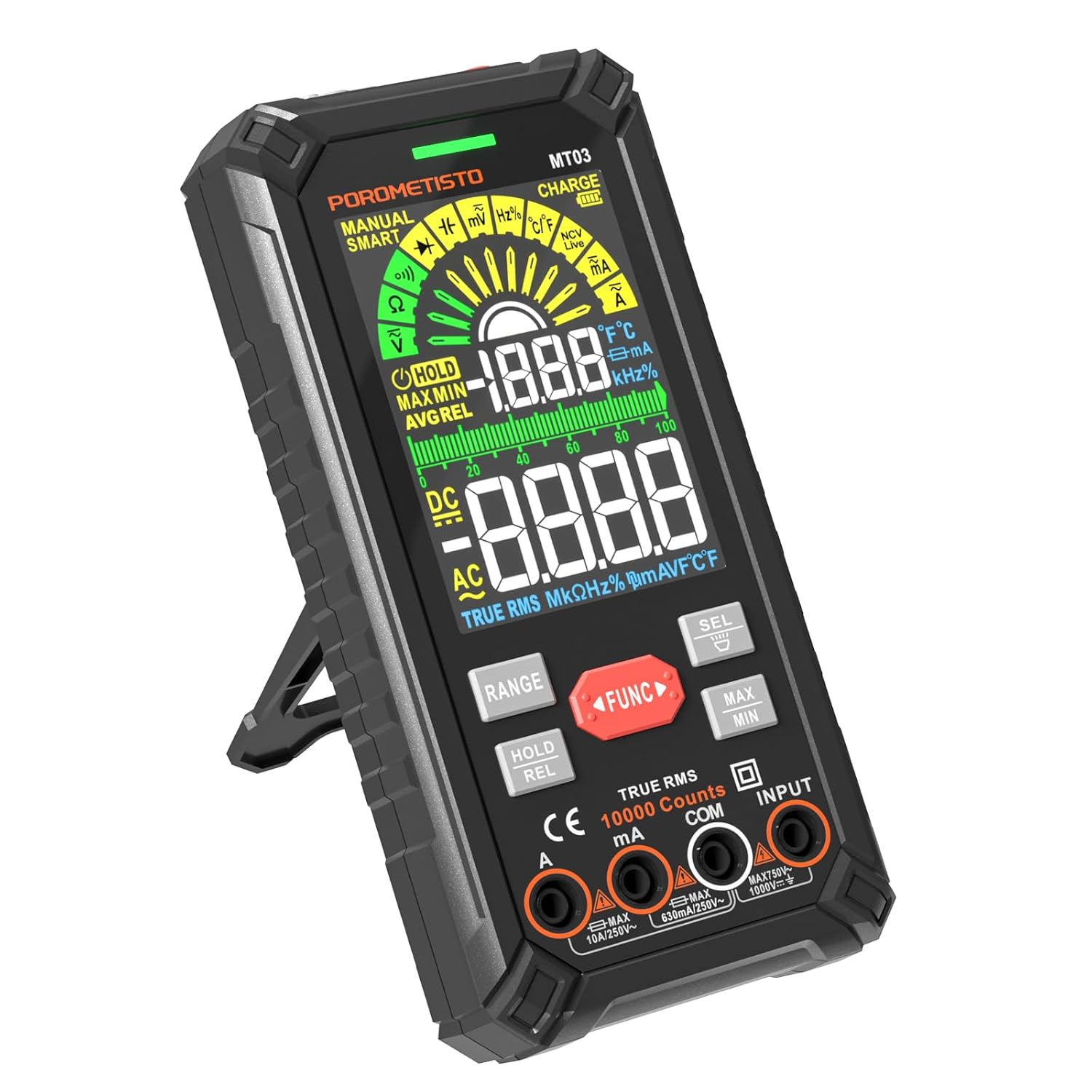 Smart Digital Multimeter Tester, 10000 Counts TRMS Voltage Tester ...