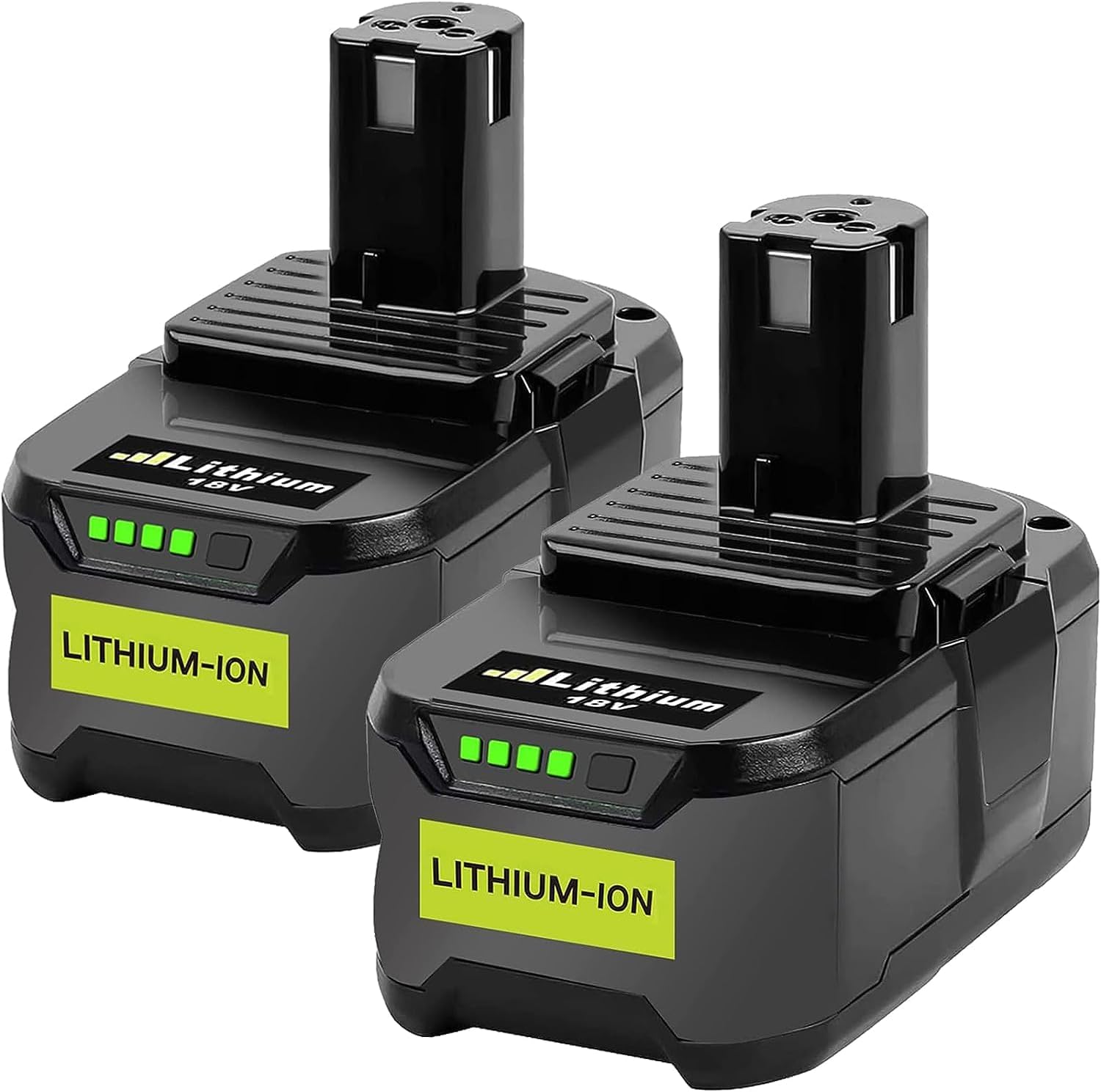 KUNLUN 2pcs 5,5Ah Li-ION Batterie de Remplacement pour Ryobi 18V One ...