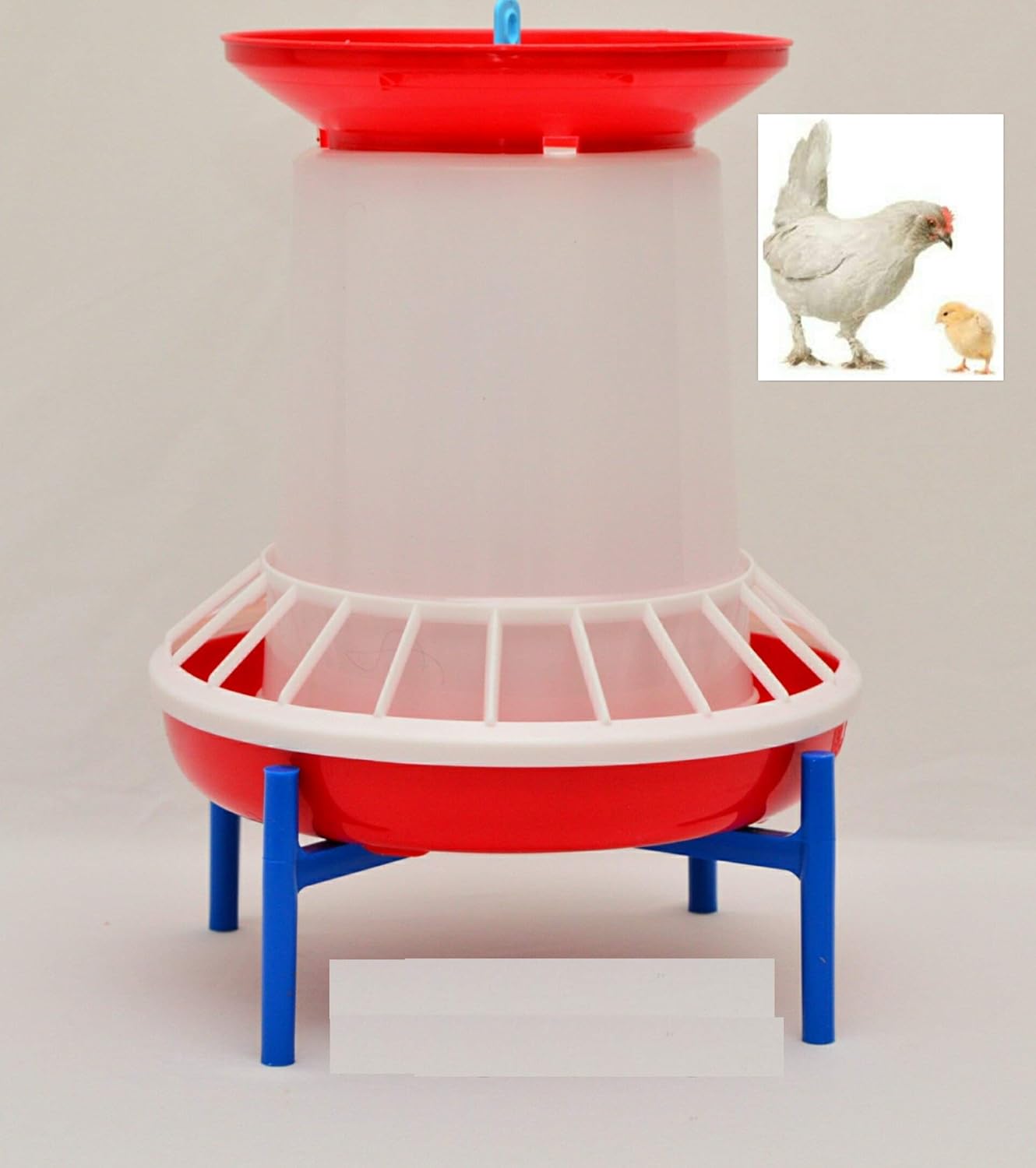 Praish Plastic Chicken Feeder with Feed-Adjustment Mechanism for Feed ...