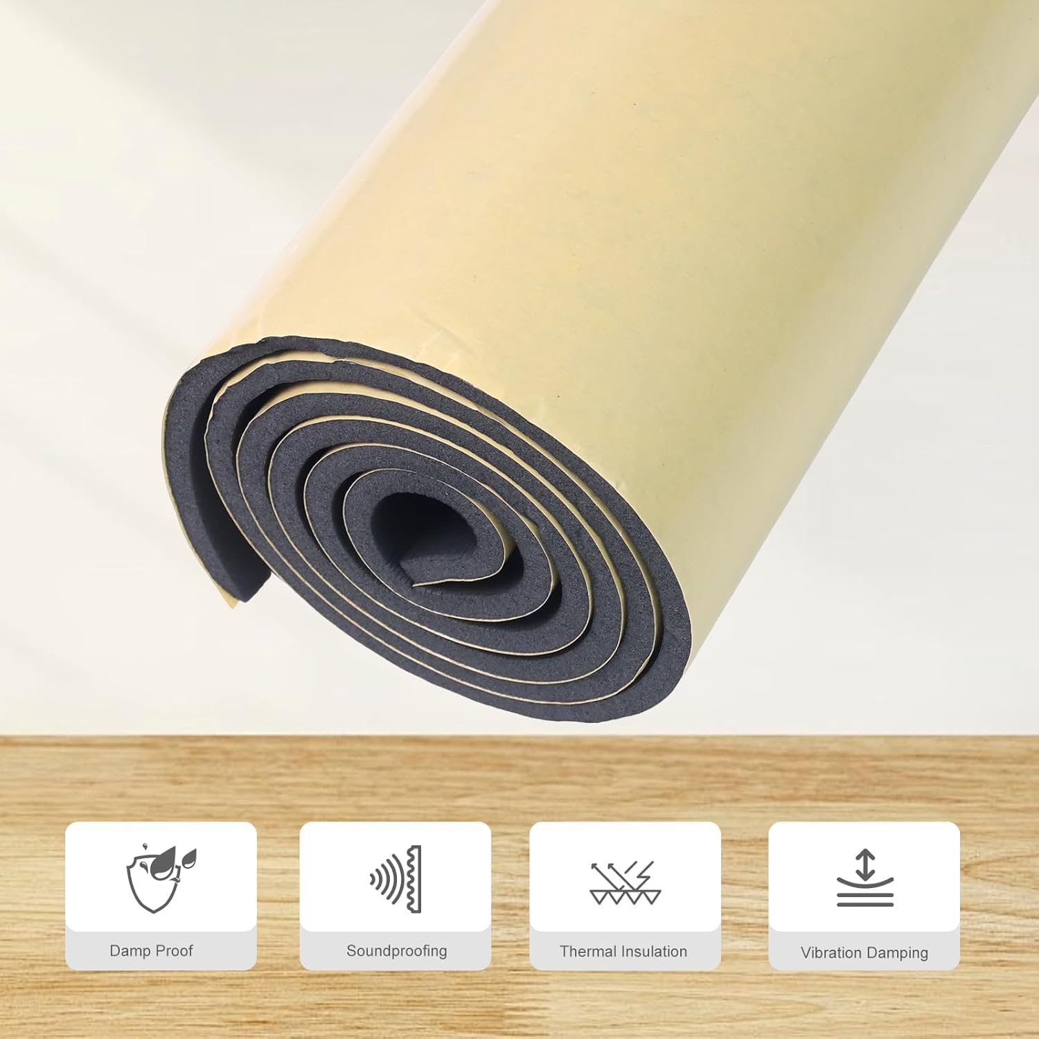Snapklik.com : Closed Cell Insulation Neoprene Foam Sheet,13 In X 80 In ...