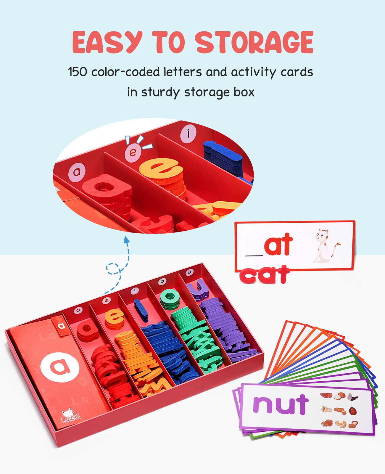 Gamenote Spelling Games CVC Word Educational Learning Toys With 150 CVC gamenote-spelling-games-cvc-word-educational-learning-toys-with-150-cvc