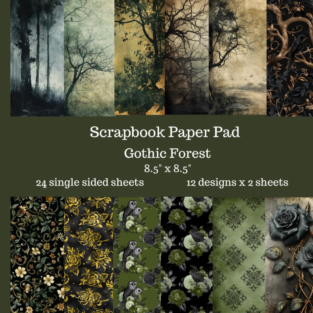 Gothic Forest Scrapbook Paper Pad: 24 Single Sided Sheets of Decorative ...