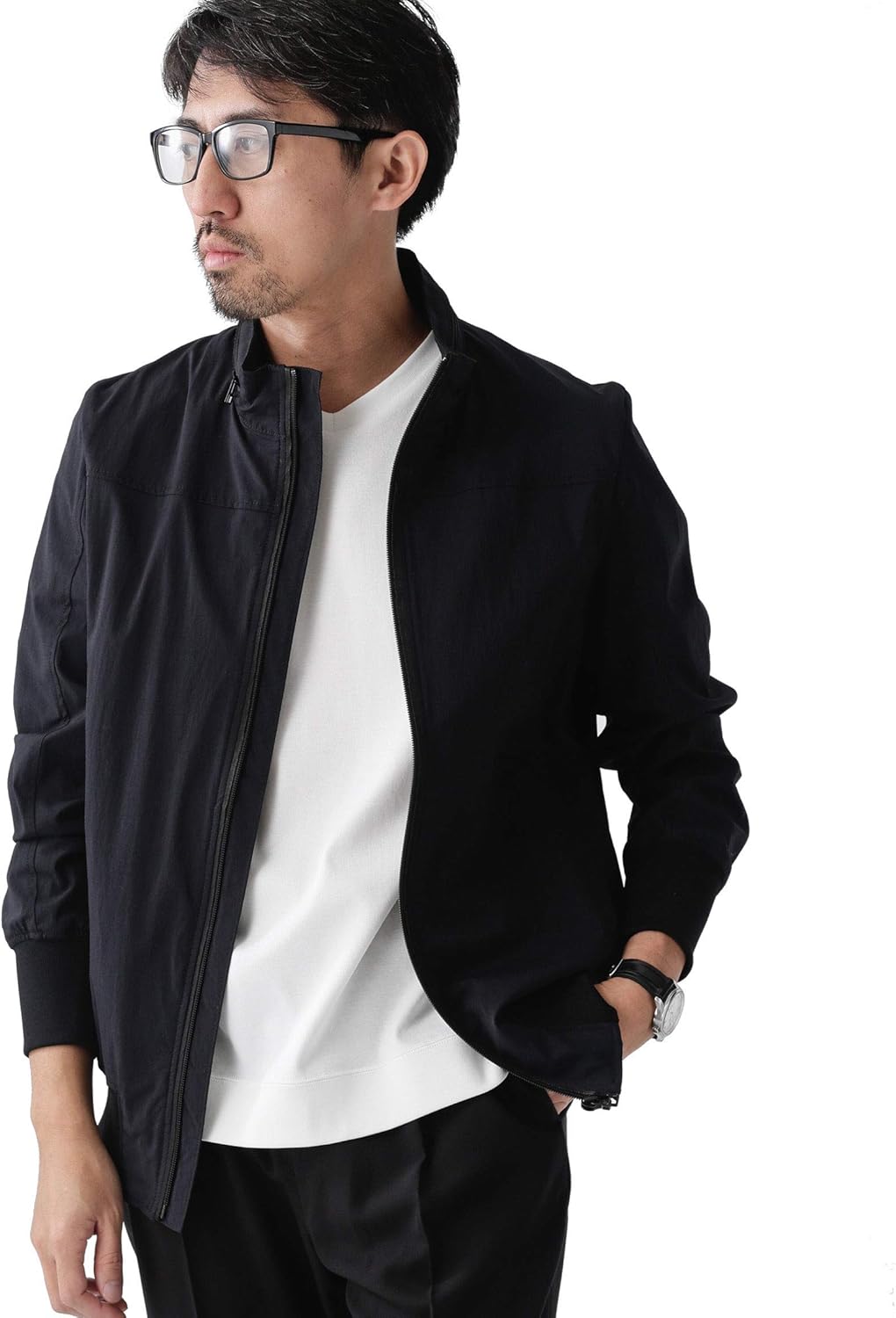 Amazon | [ナノユニバース] GENTLEMAN'S DAY OFF 65 ブルゾン メンズ L ブラック nano・universe ...