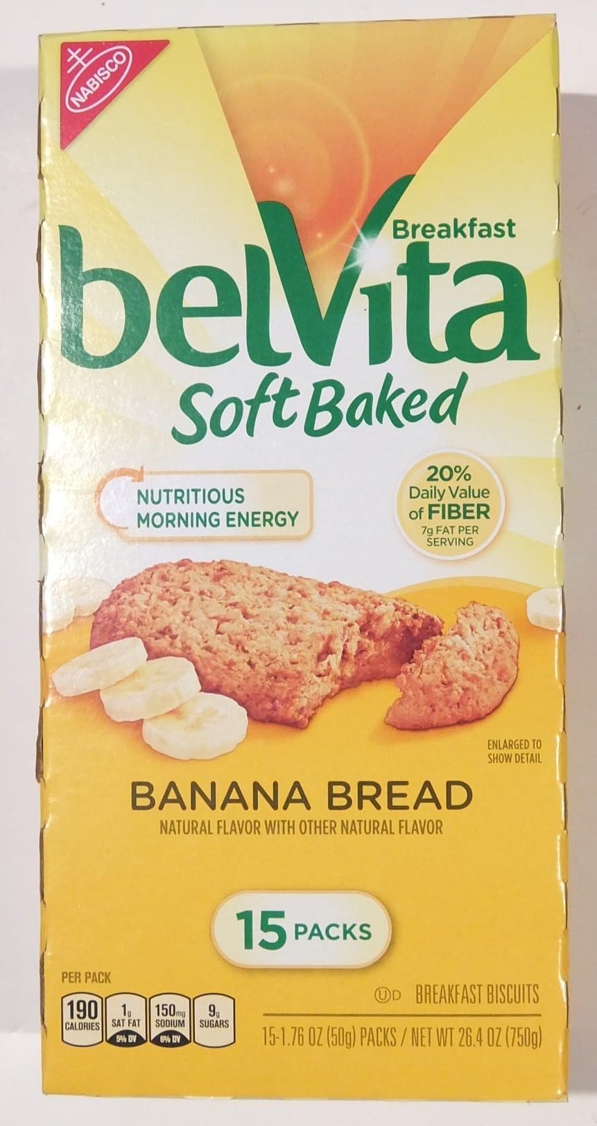 Amazon.com: belVita Soft Baked Banana Bread Breakfast Biscuit (15 Packs)