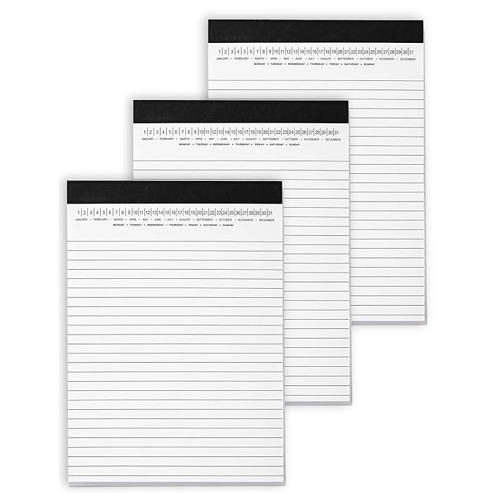 Buy Mymazn Small Legal Pads 5-3/4"x 8-1/2" Notepad with Date on Top, 50 ...